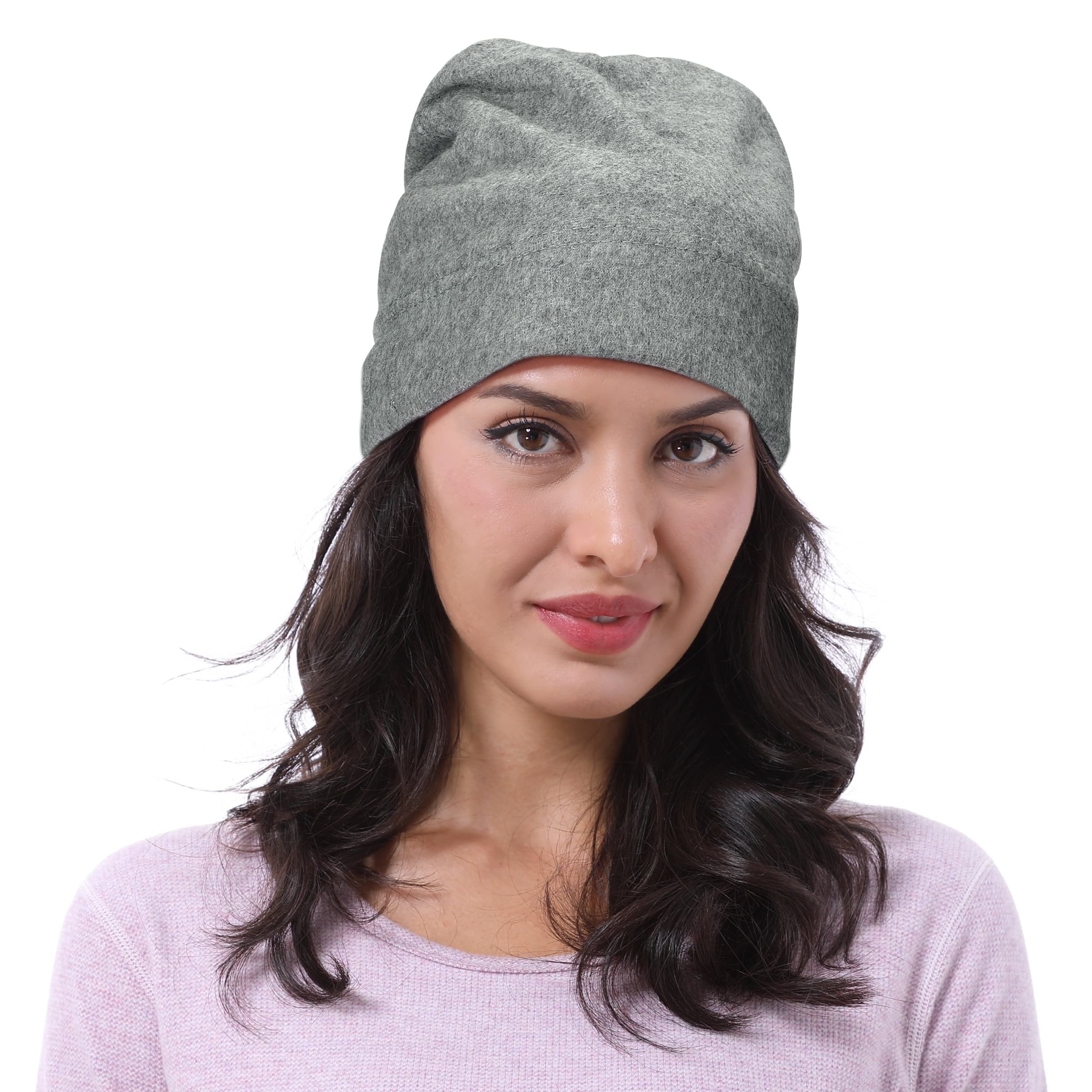 100% Polar Fleece Skull Cap Warm and Cozy Beanie - Walmart.com