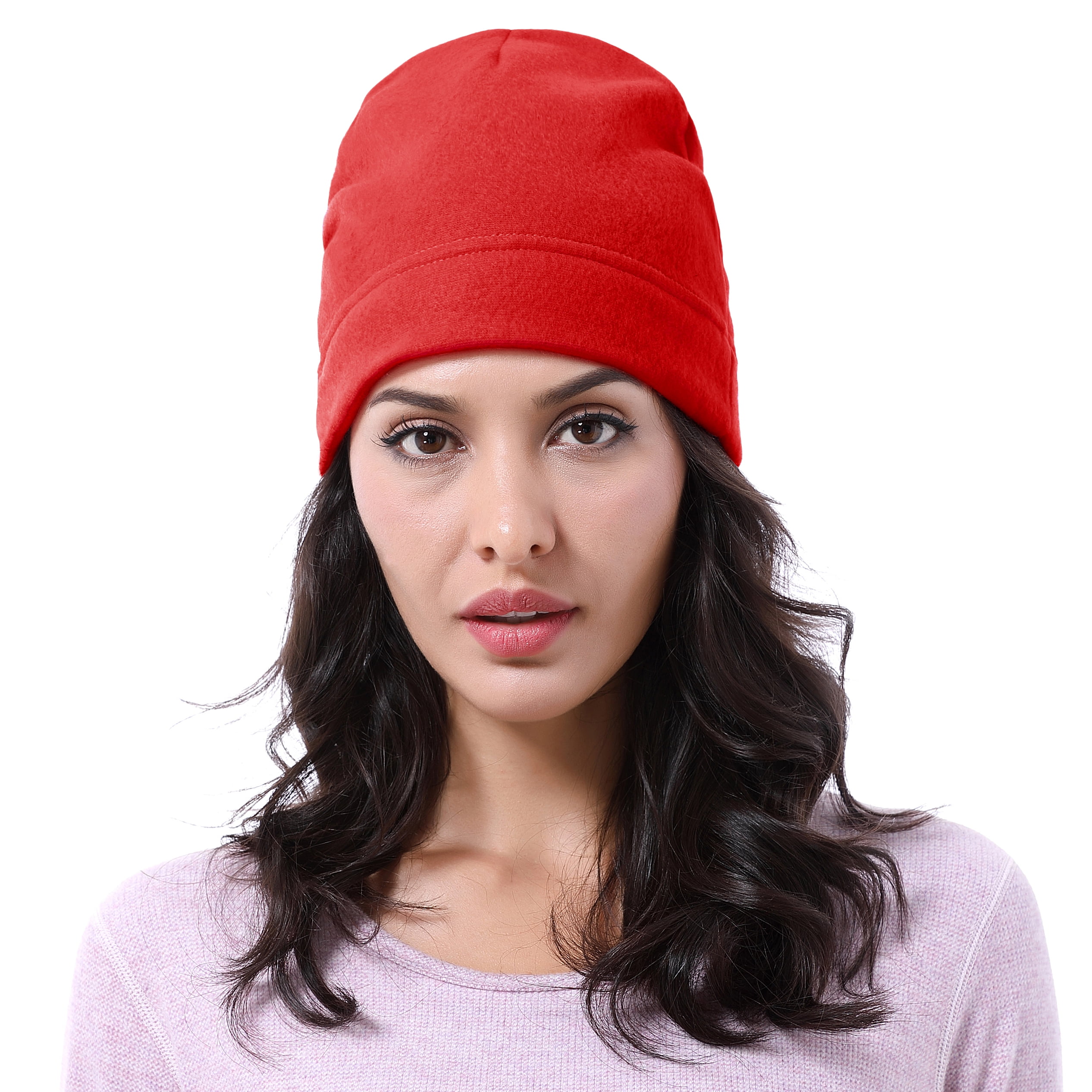 100% Polar Fleece Skull Cap Warm and Cozy Beanie - Walmart.com