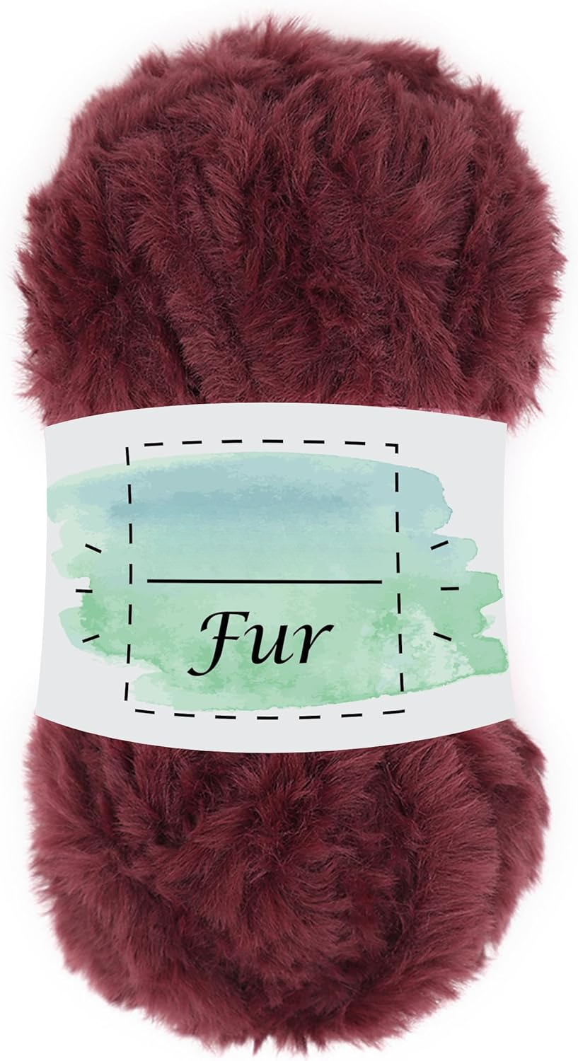 100% Polyester Soft Super Chunky Fluffy Faux Fur Knitting and ...