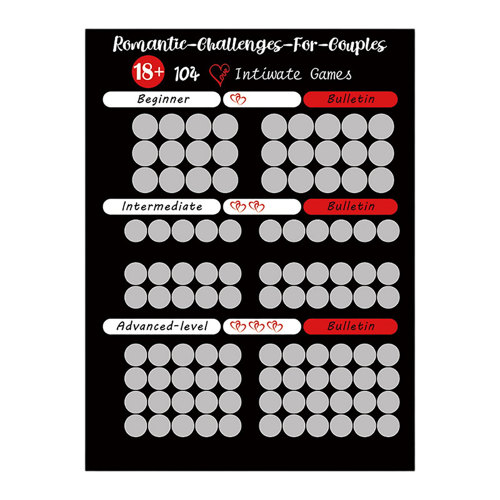 100 Posing Challenge Date Night Poster - Couples Scratch-Off Game | Fun ...