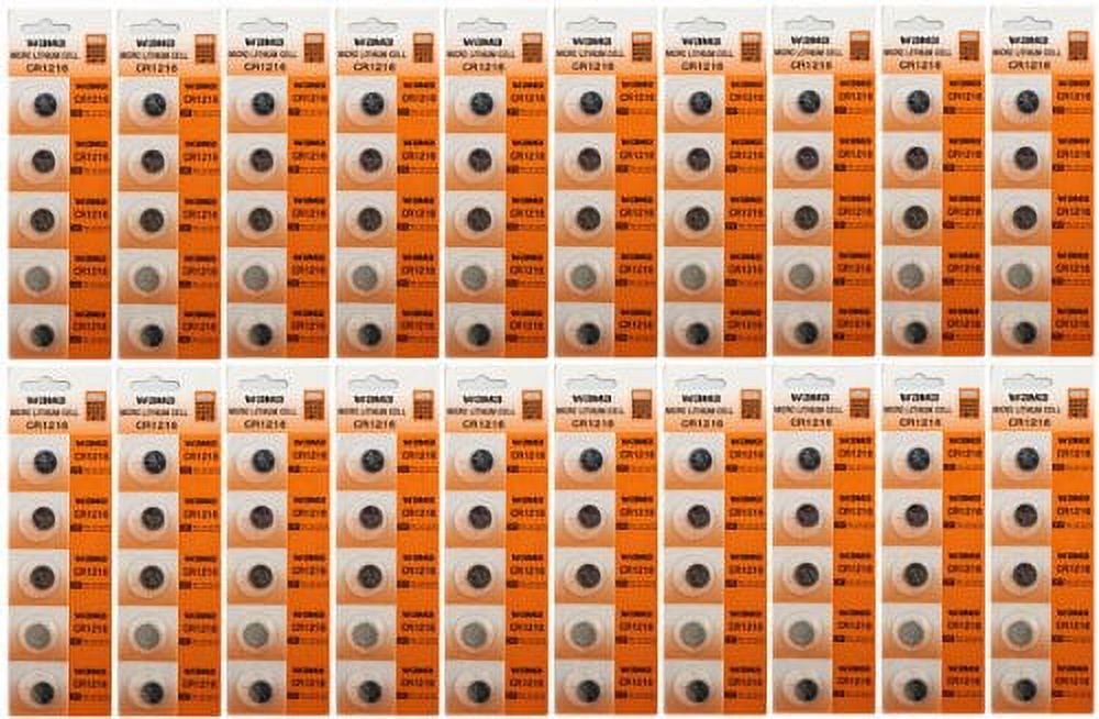 100 Powertron CR1216 Lithium Button Cell batteries, 5-Pcs Card X20 ...