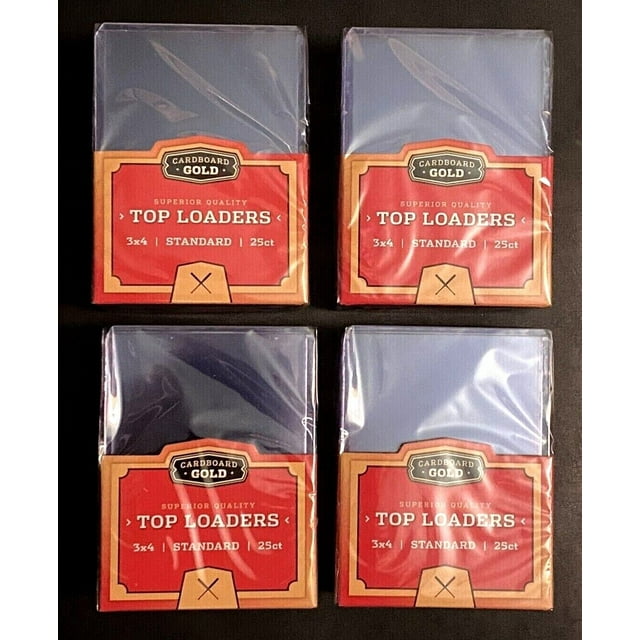 100 Premium 3x4 Cardboard Gold CBG Baseball Trading Card Toploaders Top ...
