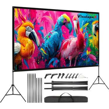 Ktaxon 100" Electric Motorized Remote Projection Screen HD Movie ...