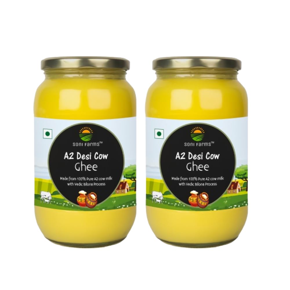 100% Pure 2 Cow Desi Ghee By Soni Farms | Traditional Bilona Method ...