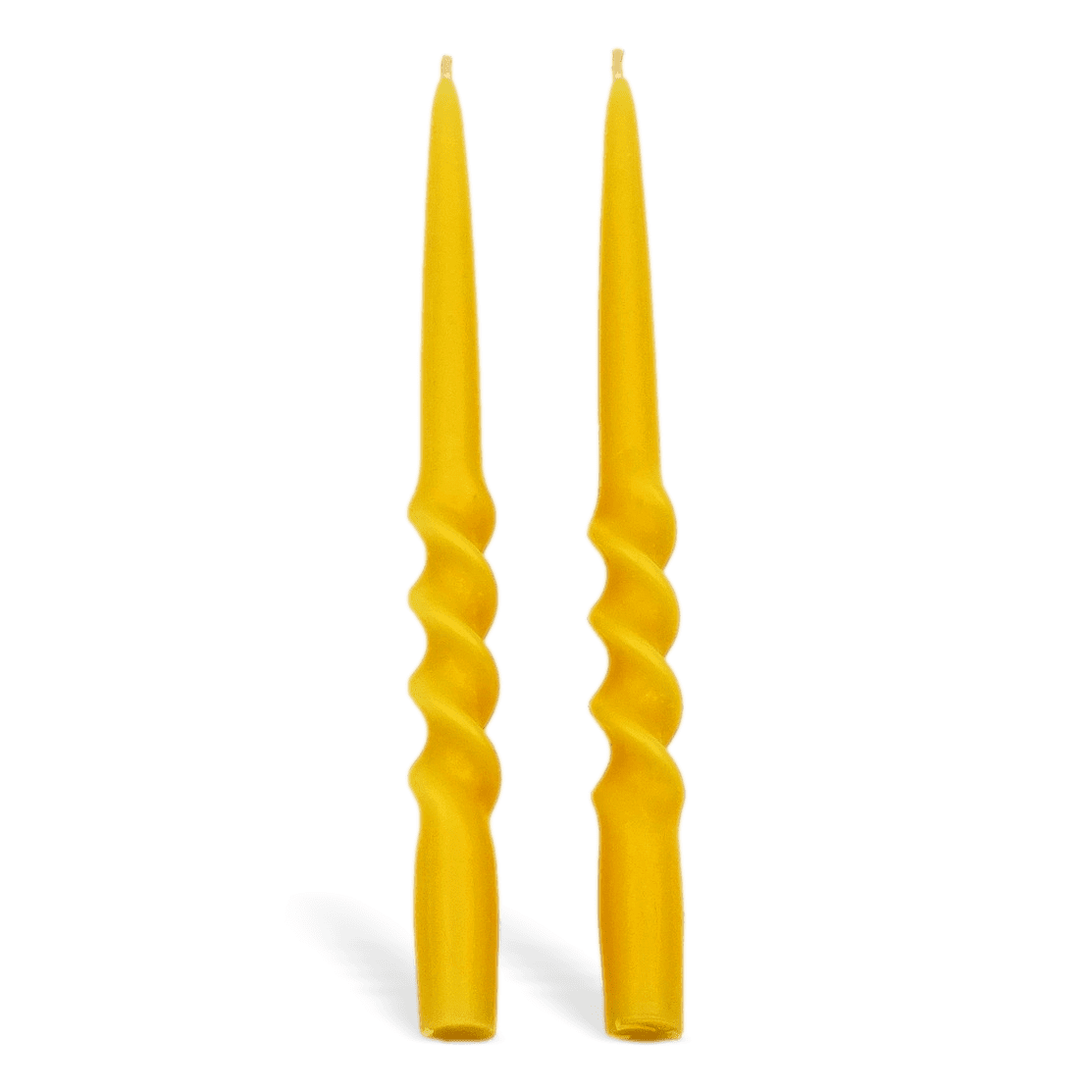 100% Pure Beeswax Spiral Twist Taper Candles (Set of 2) Organic - 10 ...