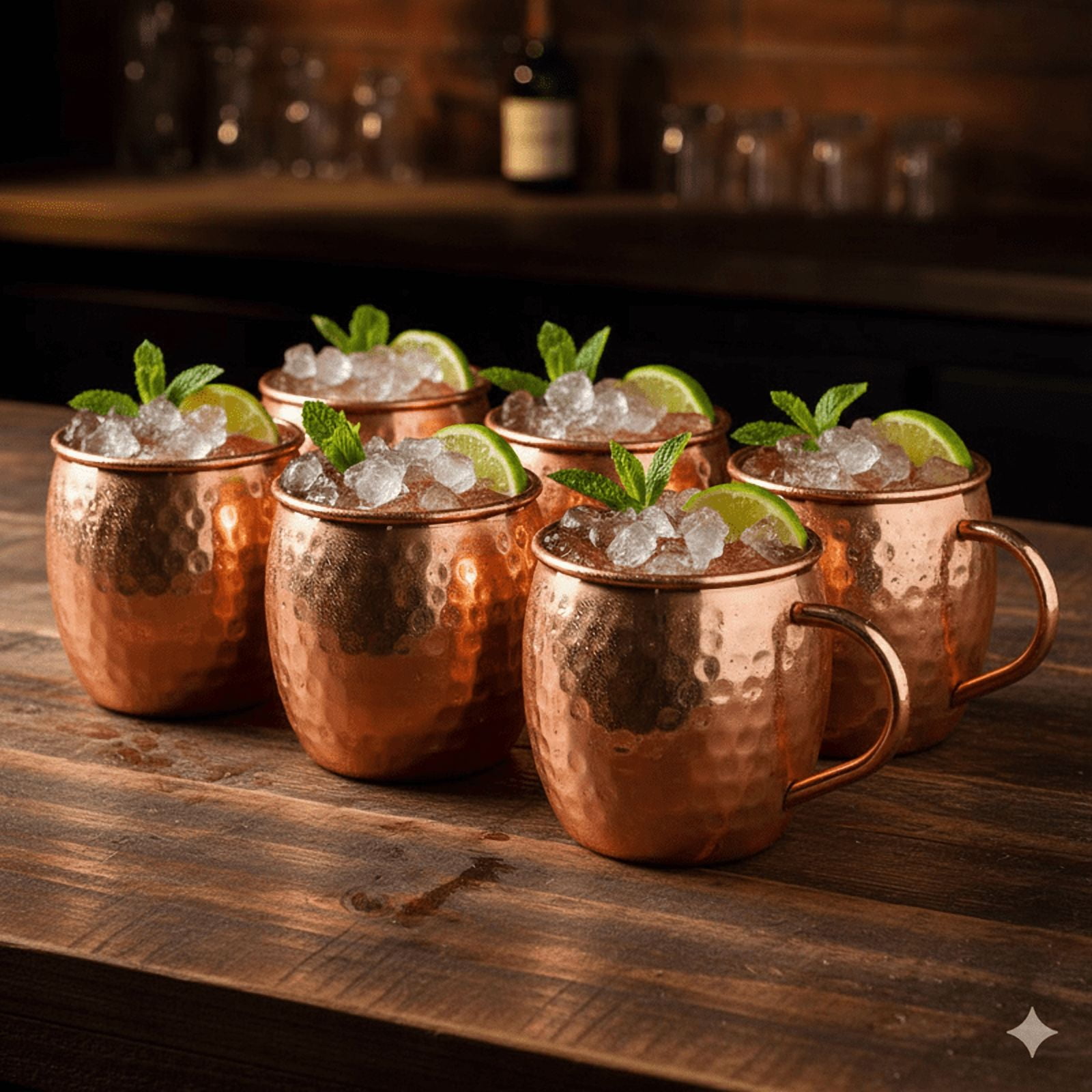 100% Pure Copper Moscow Mule Mug, Classic Medium Hammered Copper Cup ...