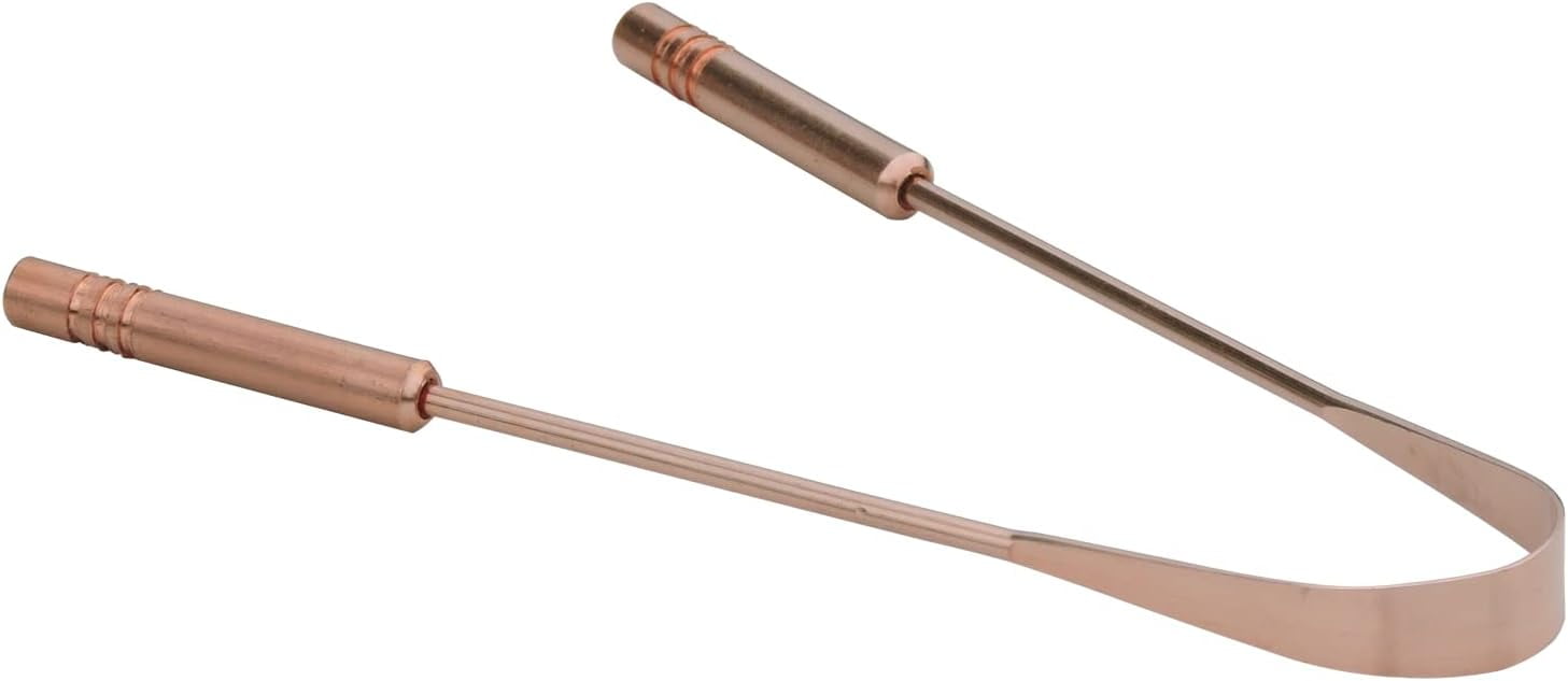 TOSEERY 100% Pure Copper Tongue Cleaner, Ayurvedic Tongue Scraper, Flexible Design - Walmart.com