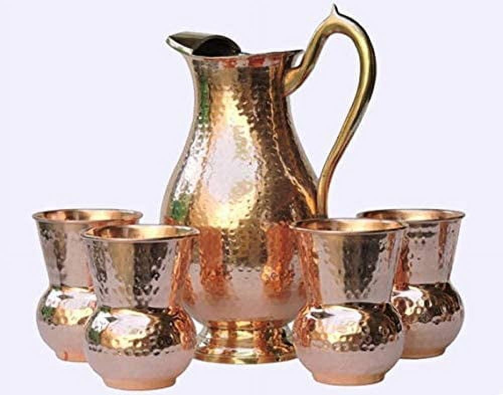 100% Pure Copper Water Tumbler Jug Handmade Ayurveda Health Healing ...