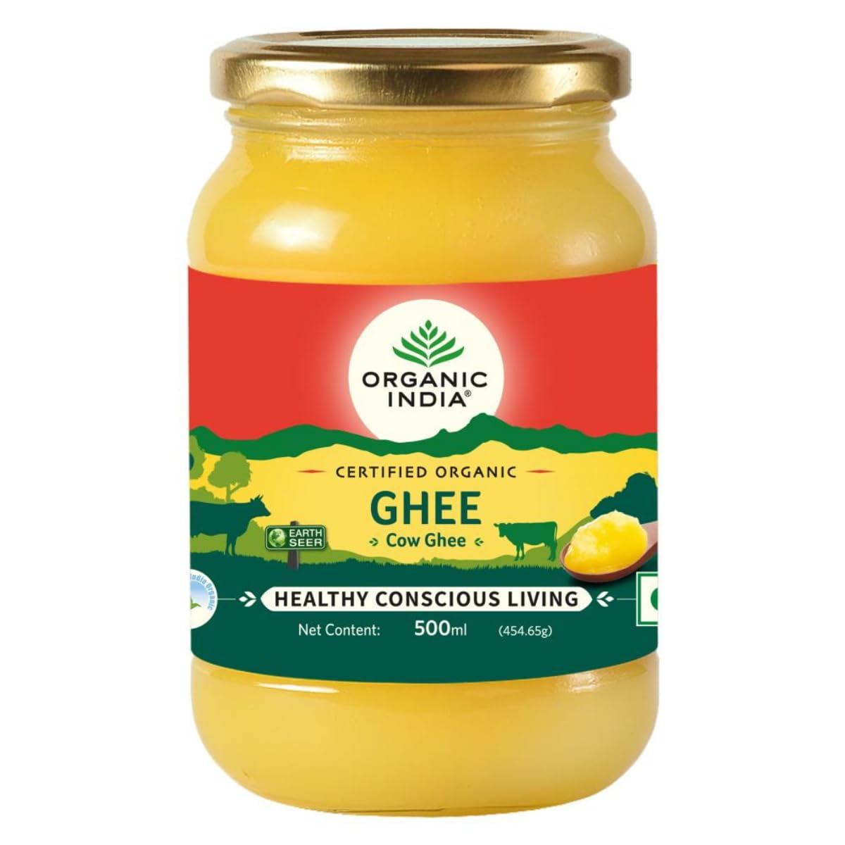 100% Pure Cow Ghee By Organic India | Rich In Healthy Fat Nutrients ...