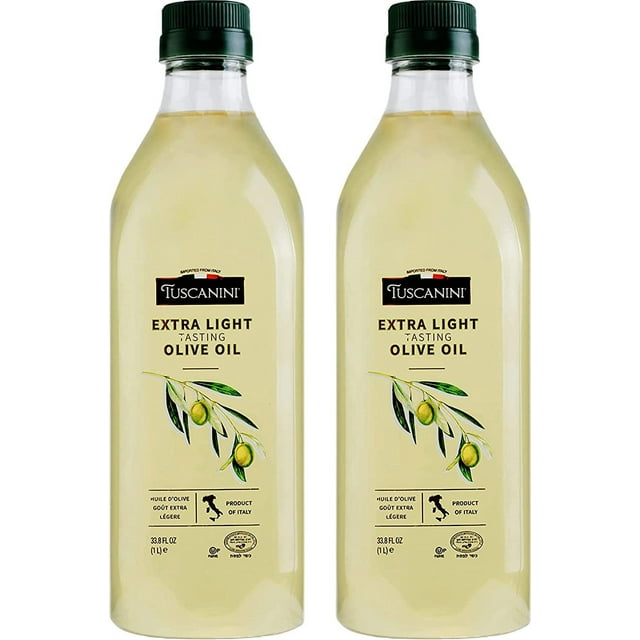 100% Pure Extra Light Italian Olive Oil 33.8oz (2 Pack), Great for ...