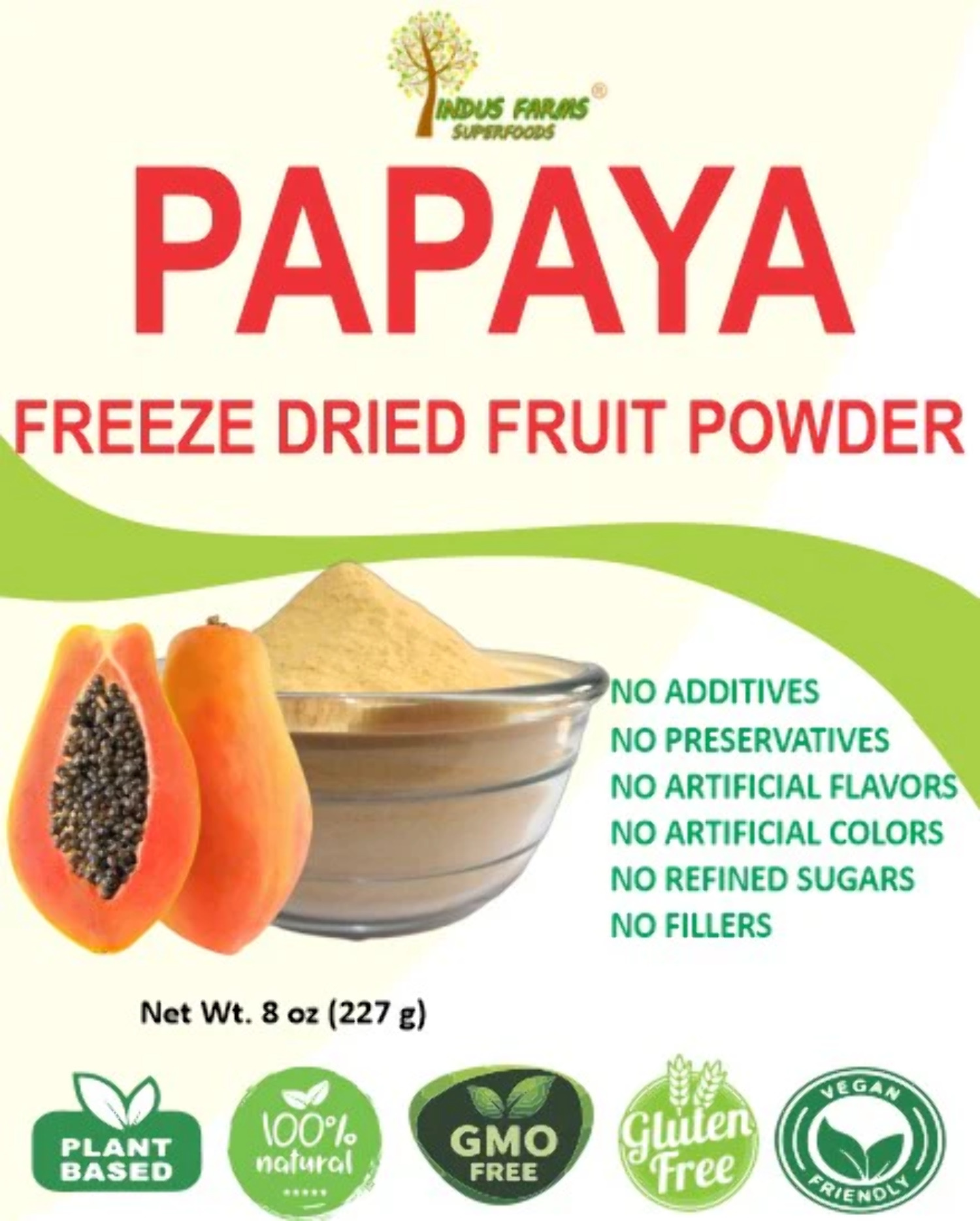 100% Pure Freeze Dried Papaya Powder, Single-Ingredient, GMO-Free ...
