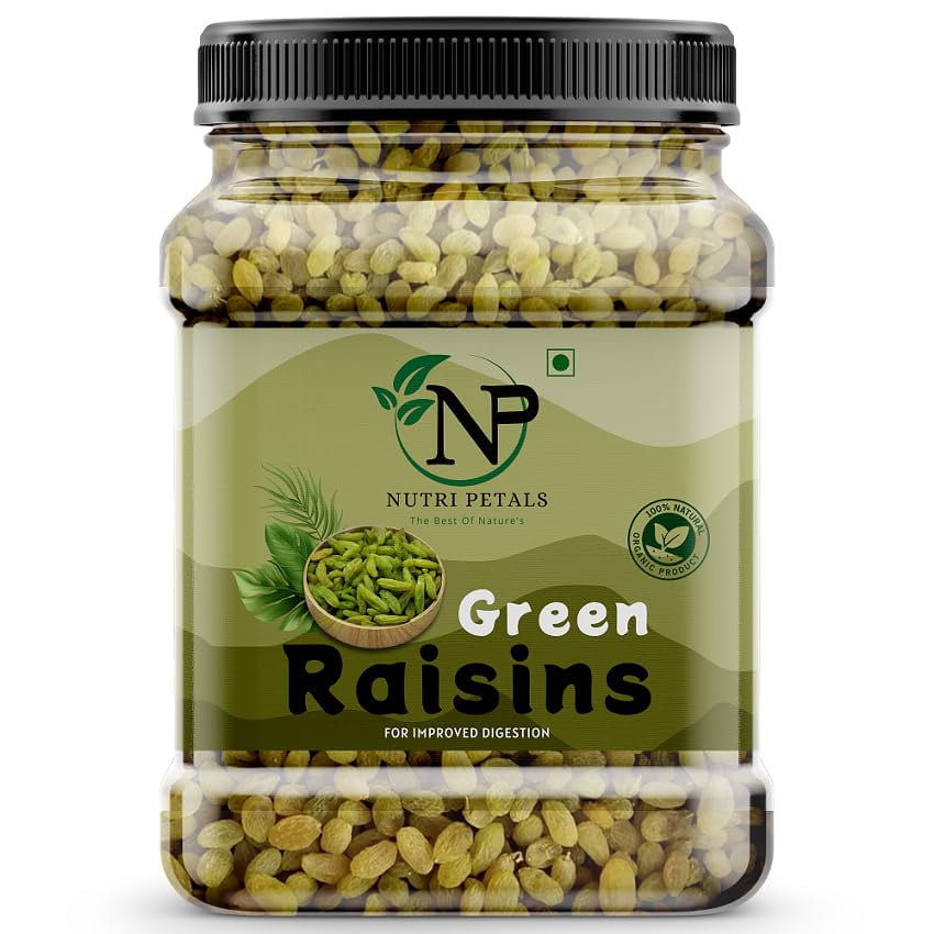 100% Pure Green Raisin (Kishmish) By Nutri Petals 1kg, | Rich In ...