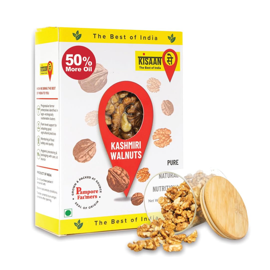100% Pure Kashmiri Walnuts By Kisaansay 2kg, (250gm * Pack Of 8 ...