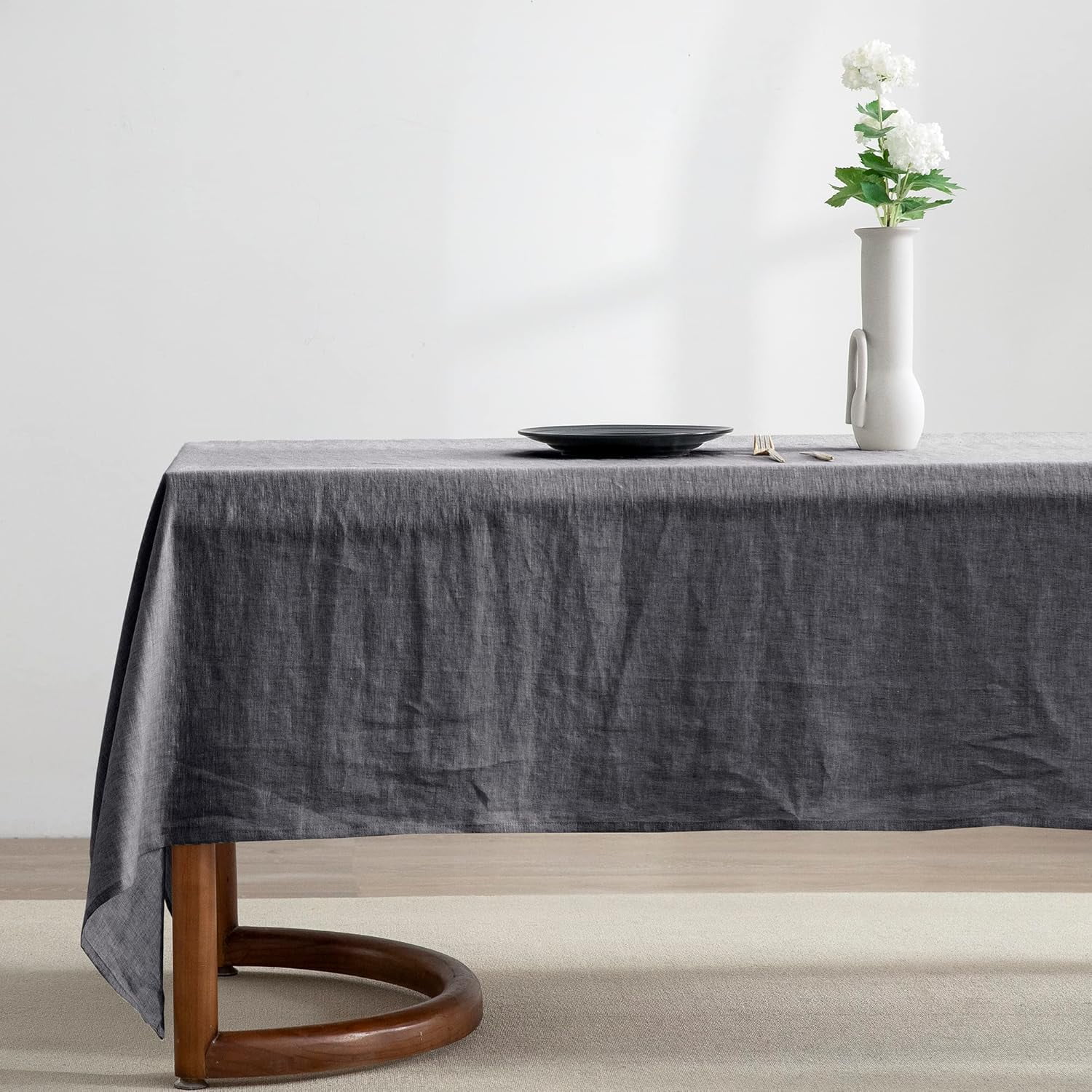 100% Pure Linen Rectangle Tablecloths 60x84Inches for Dining,Buffet ...
