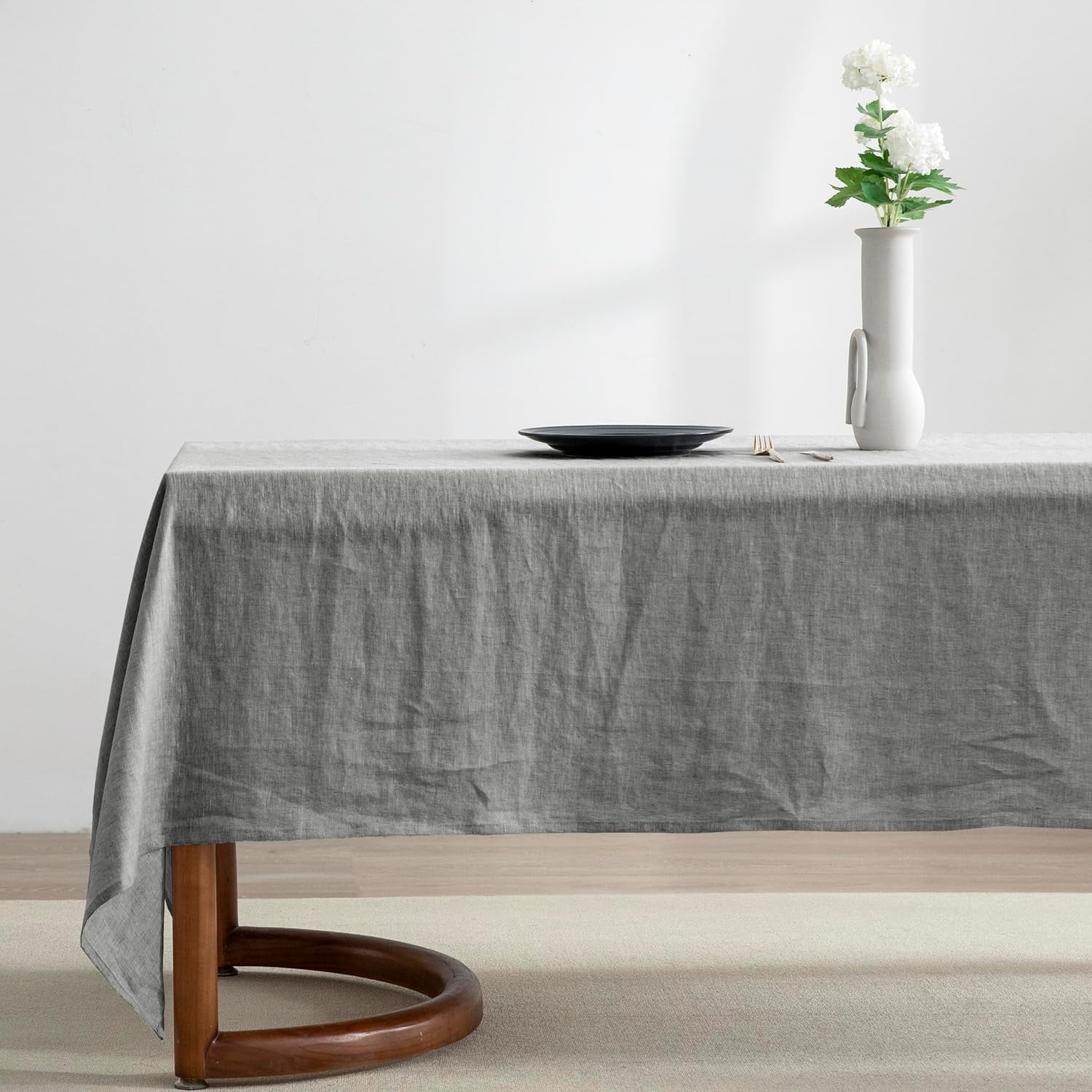 100% Pure Linen Rectangle Tablecloths 60x84Inches for Dining,Buffet ...