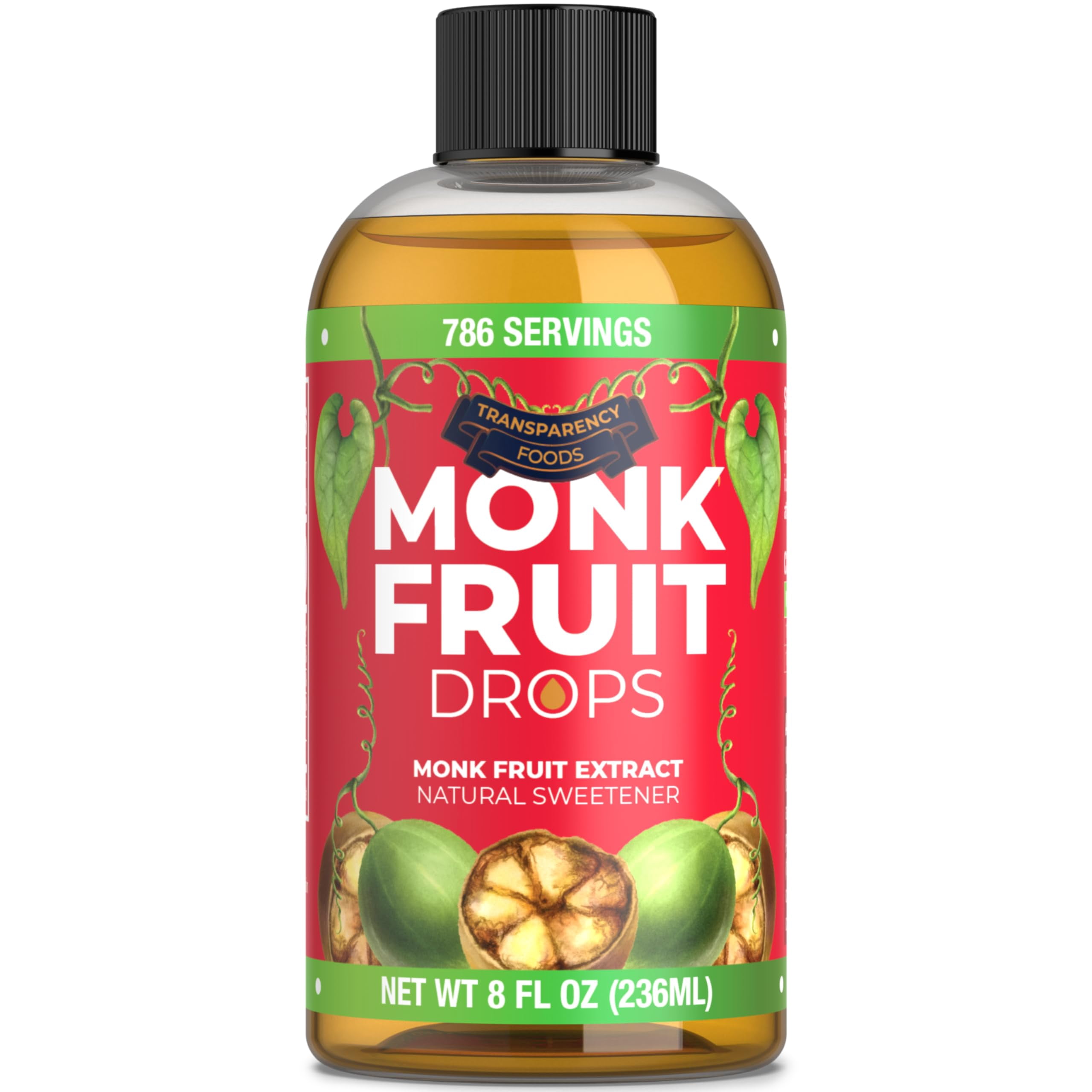 100% Pure Monk Fruit GGA1 Extract (6 Drops = 1 Tsp of Sugar) Zero ...