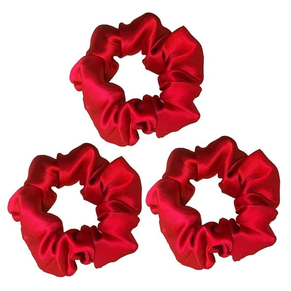 100% Pure Mulberry Silk Hair Scrunchies for Women & Girls, Light Gold ...