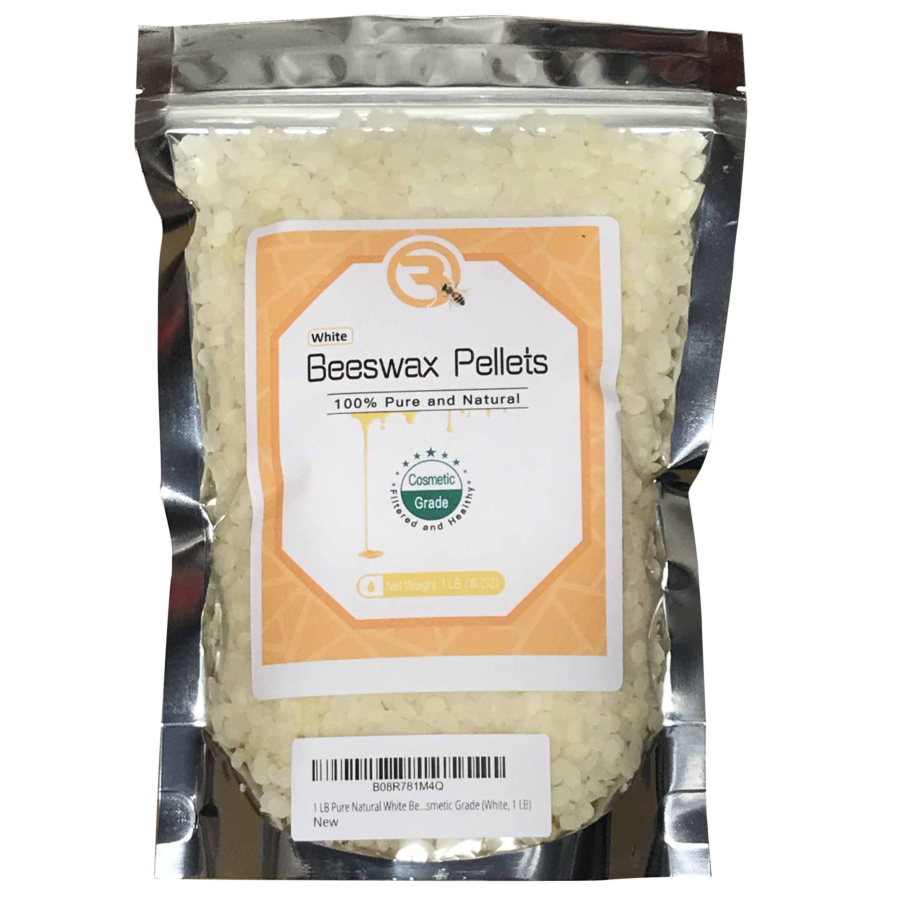 100% Pure Natural 1 LB White Beeswax Pellets , Cosmetic Grade Triple ...
