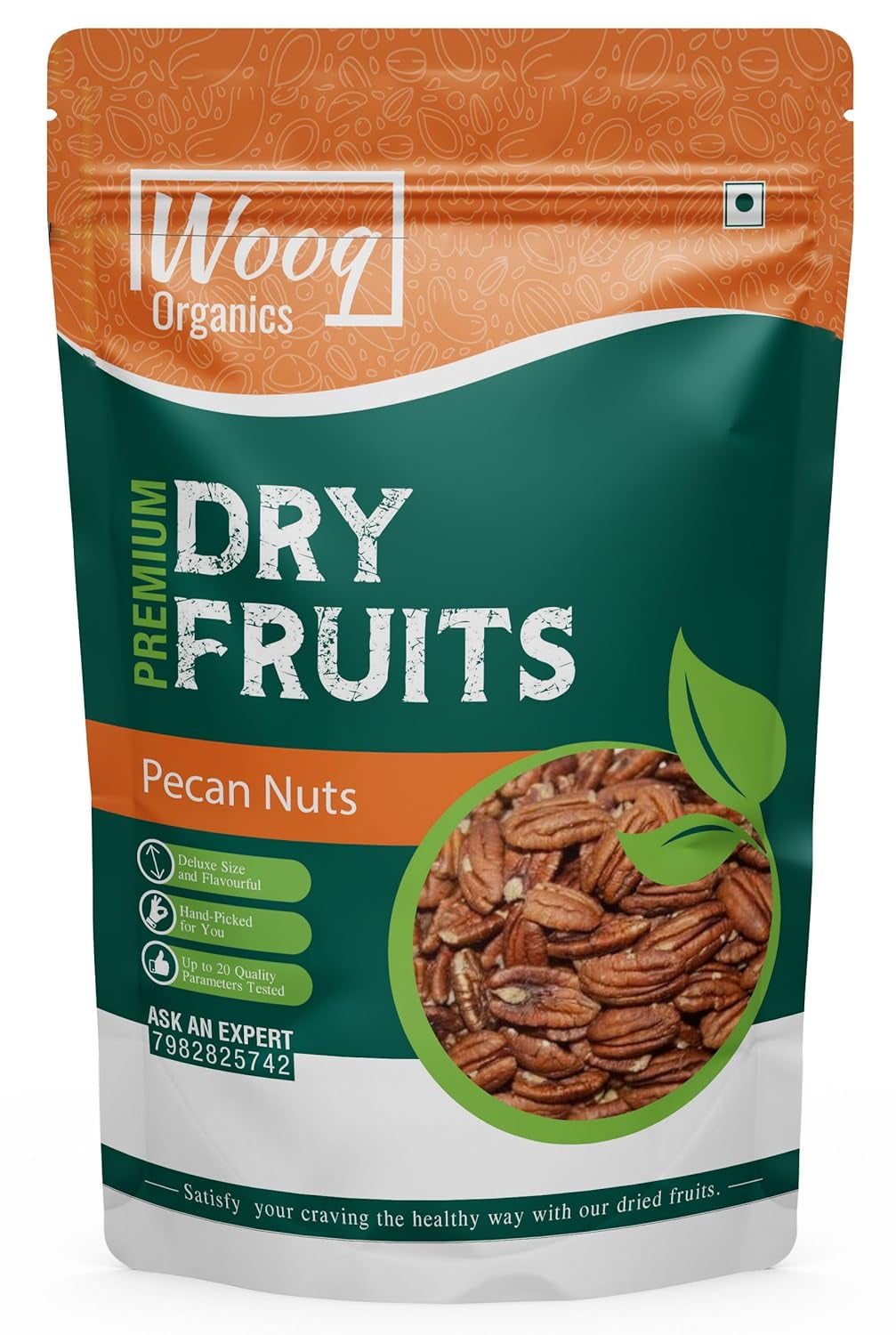 100% Pure Natural Pecan Nut By Wooq Organics 100gm, | High In Protein ...