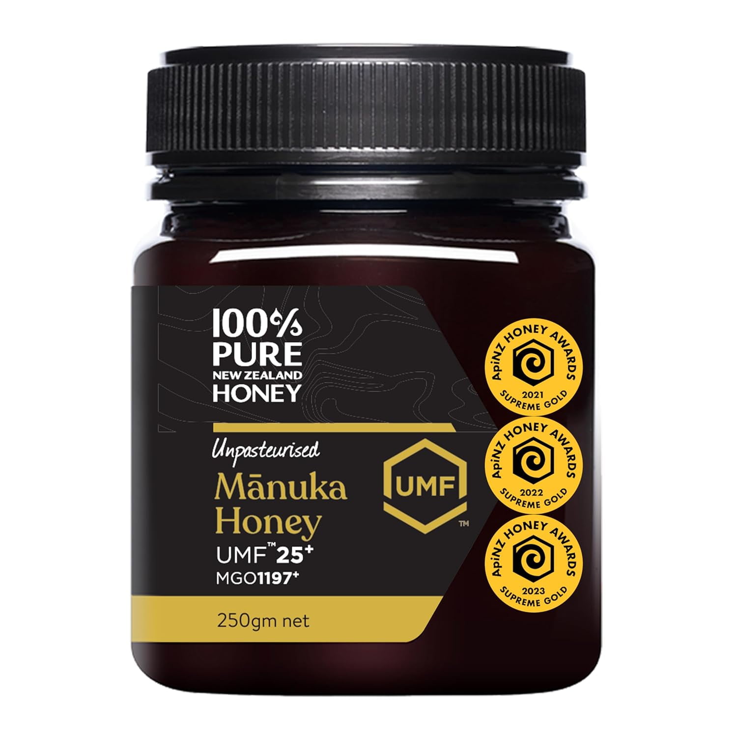 100% Pure New Zealand Manuka Honey, Certified UMF 25+ (MGO 1197+) Raw ...
