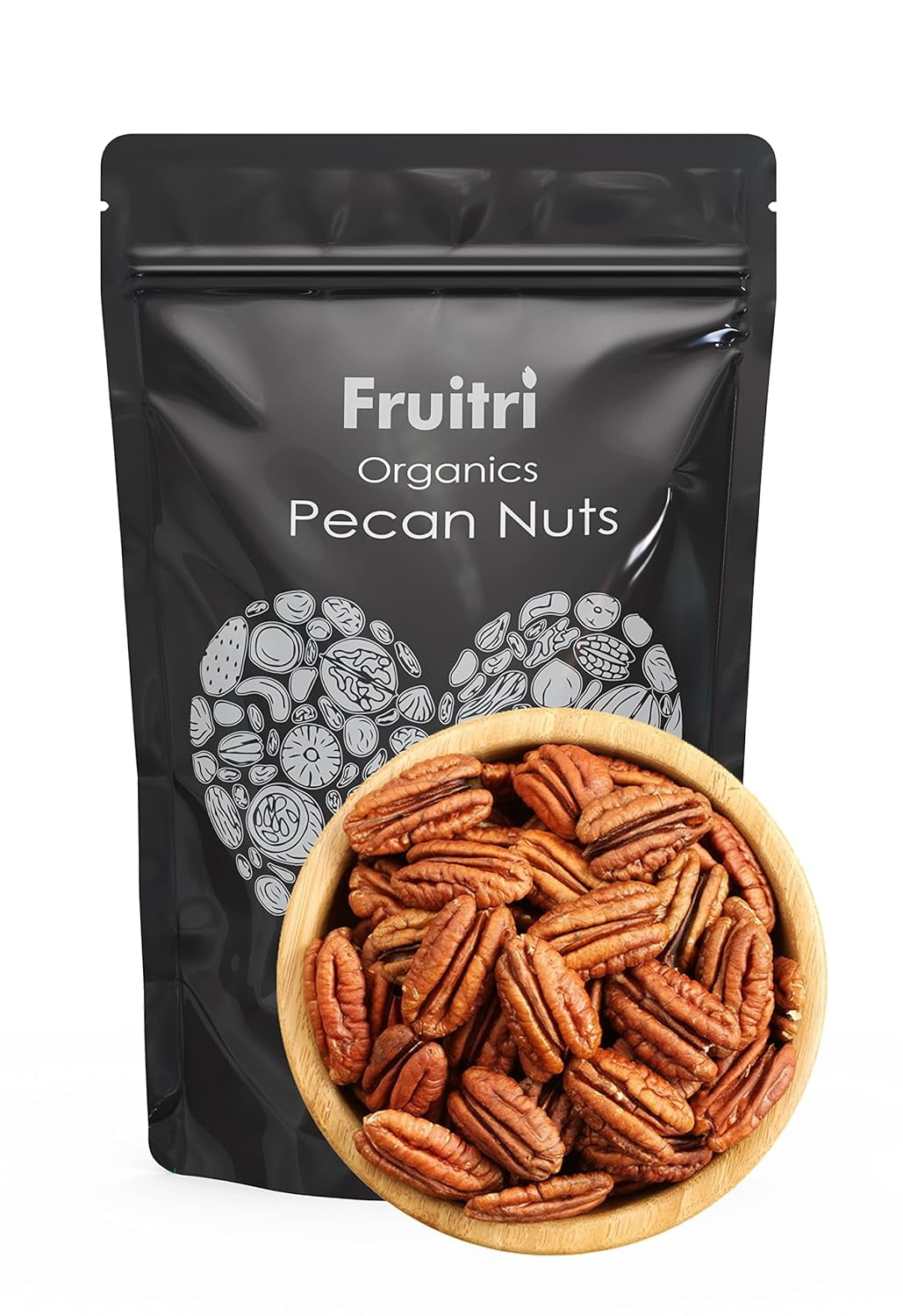100% Pure Organic Pecan Nut By Fruitri 400gm, | High In Dietary Fiber ...