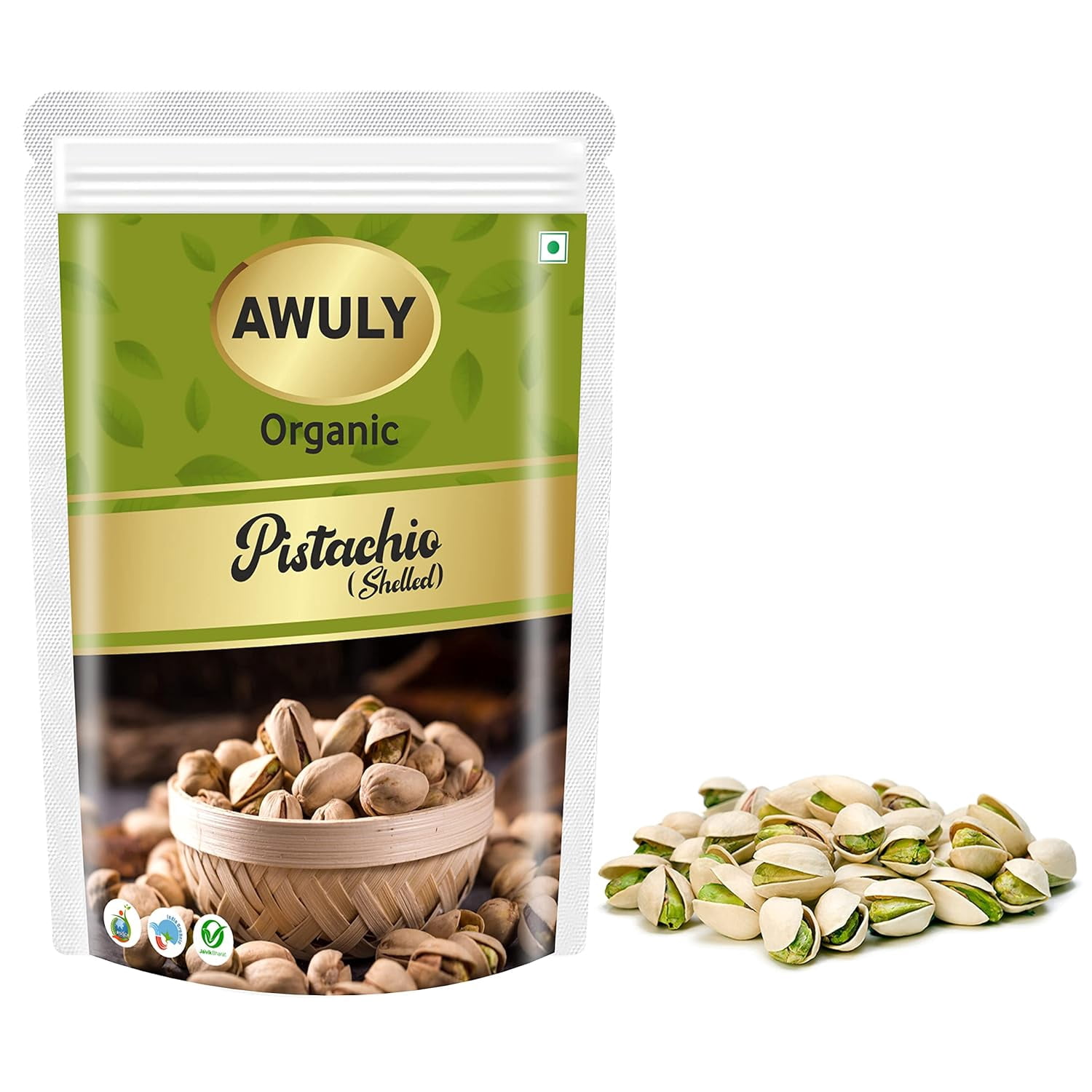 100% Pure Organic Pistachio With Shell By Awuly 500gm, | High In ...