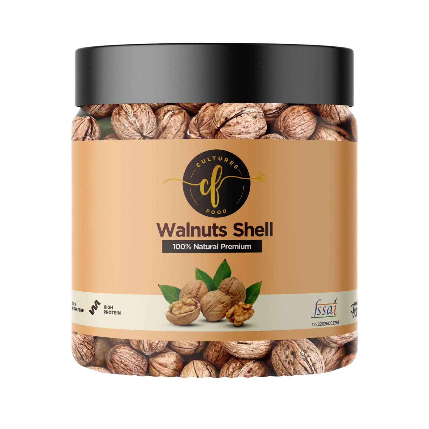 100% Pure Premium Walnut Shell By Cultures Food 1kg, | Rich In Protein & Iron Good For Snacking ...