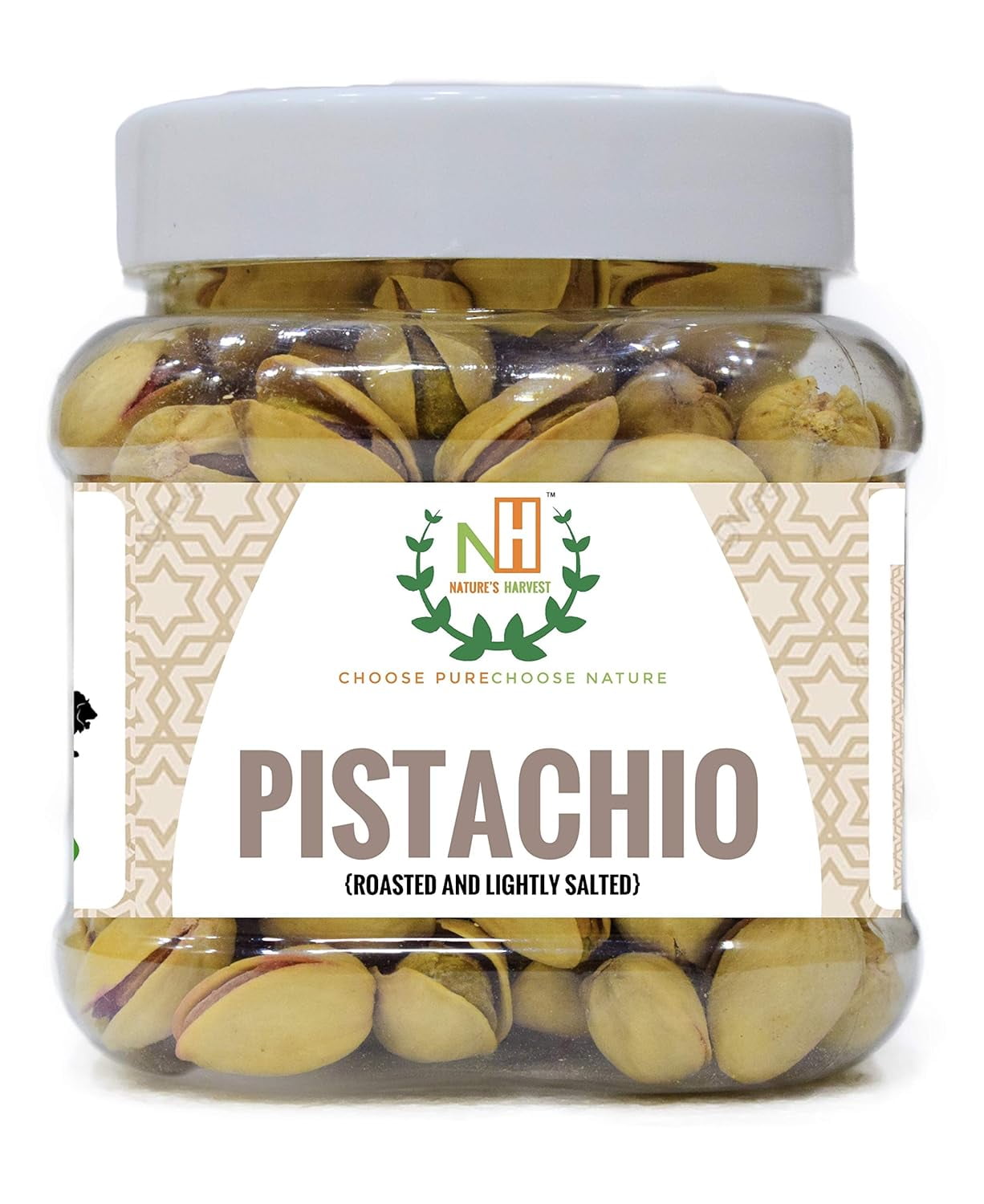 100% Pure Roasted & Lightly Salted Pistachio By Nature's Harvest 250gm, | High In Protein, Fiber ...
