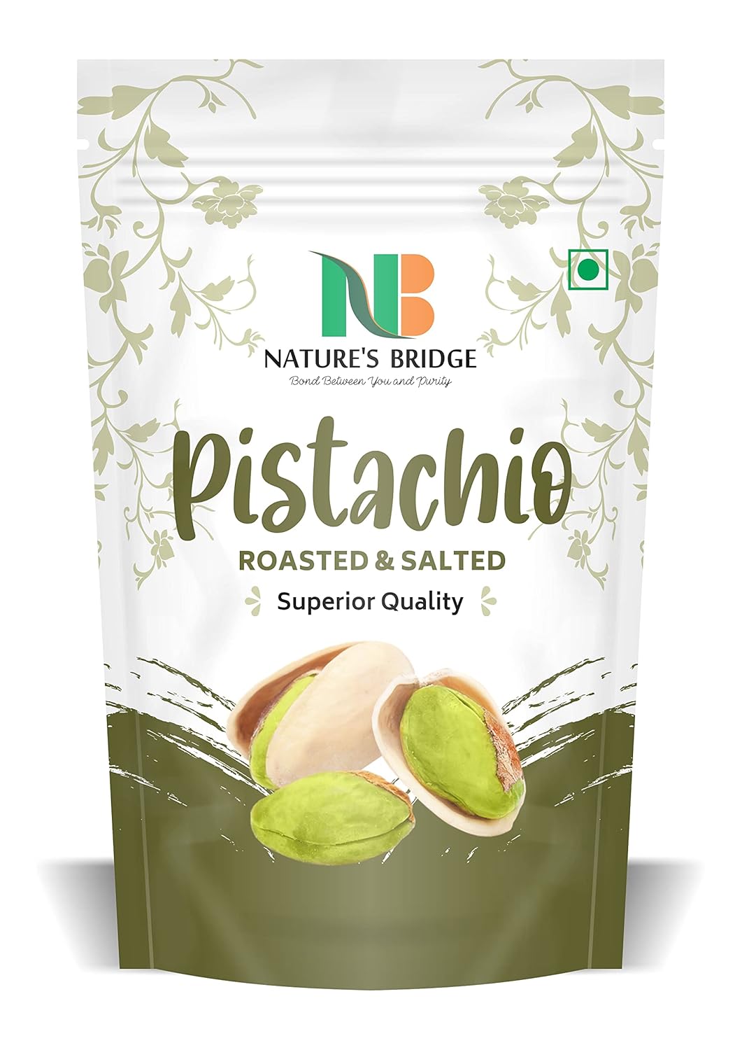 100% Pure Roasted & Salted Jumbo Size Pistachios By Nature's Bridge 250gm, | Great Source Of ...