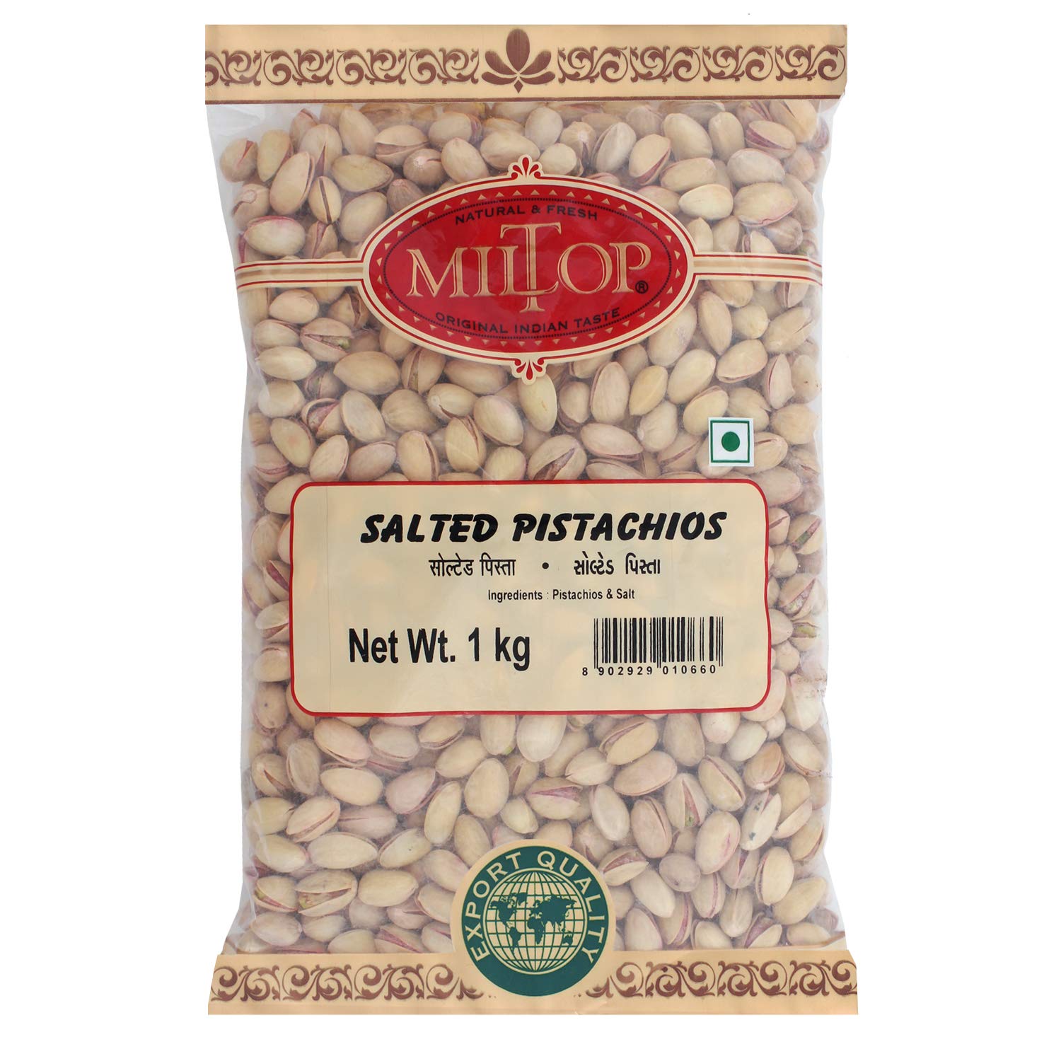 100% Pure Roasted & Salted Pistachios By Miltop 1kg, | Great Source Of Protein Fiber Healthy Dry ...