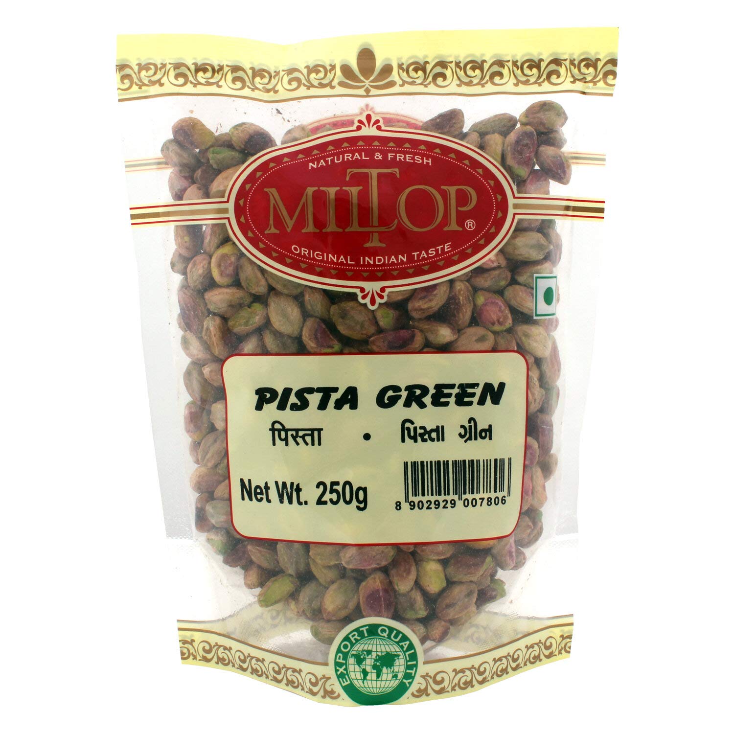100% Pure Roasted & Salted Pistachios By Miltop 250gm, | Great Source Of Protein Fiber Healthy ...