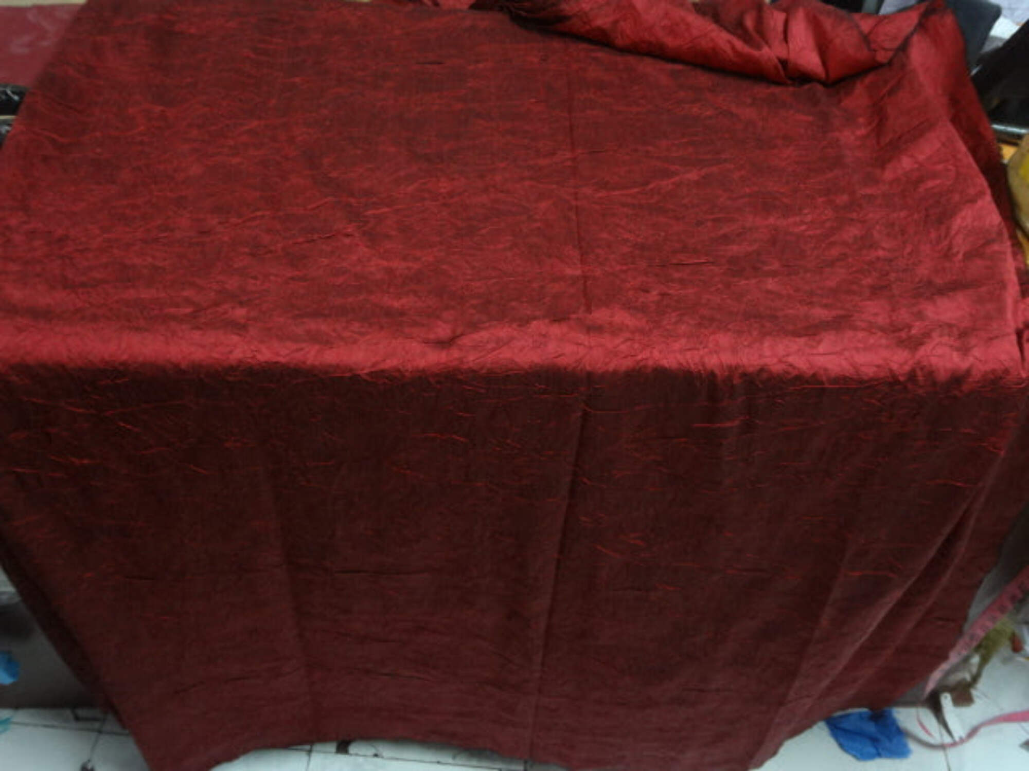 100% Pure SILK CRUSHED Dupioni FABRIC Blood Red color 60" wide DUP#171[1] - Walmart.com