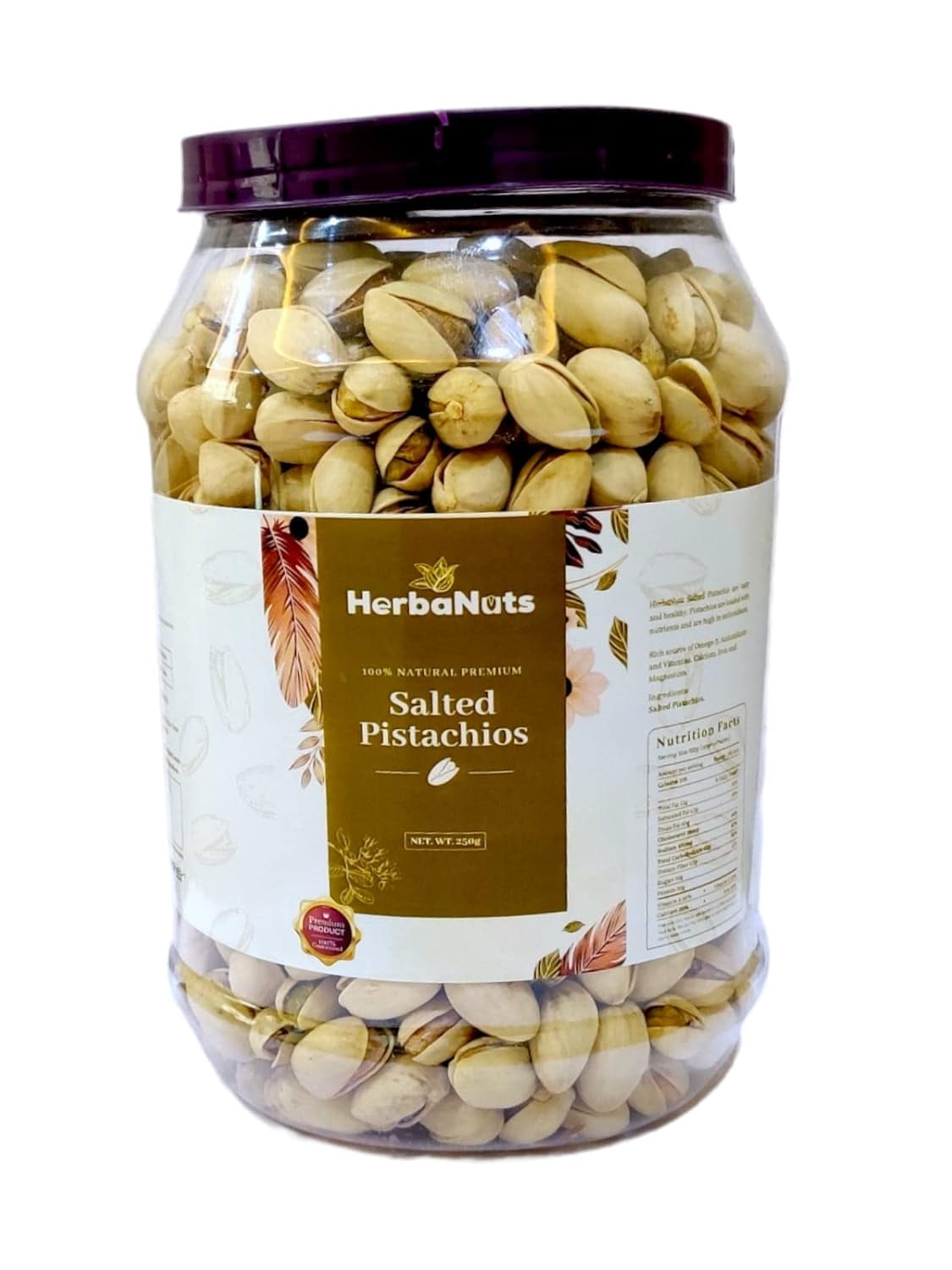 100% Pure Salted Pistachios Inshell By Herbanuts 1kg, | Good Source Of Protein Fiber Nutrients ...