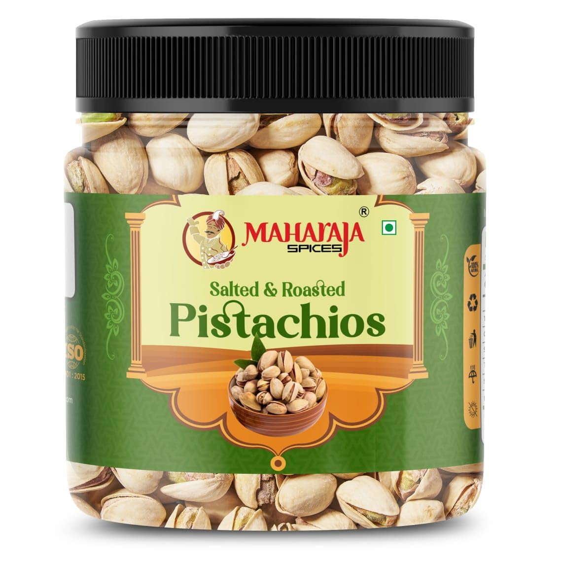 100% Pure Salted & Roasted Pistachio With Shell By Maharaja 500gm, | Delicious & Nutrients ...