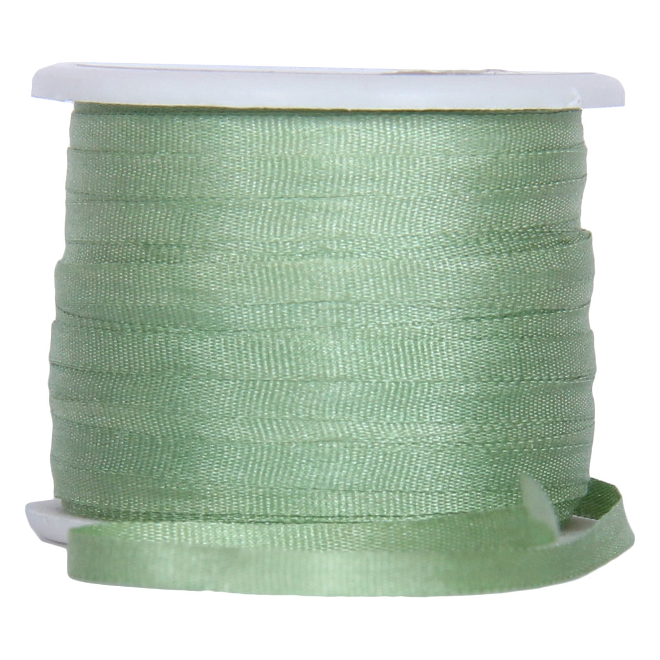 100% Pure Silk Ribbon by Threadart - 2mm Nile Green - No. 240 - 3 Sizes ...