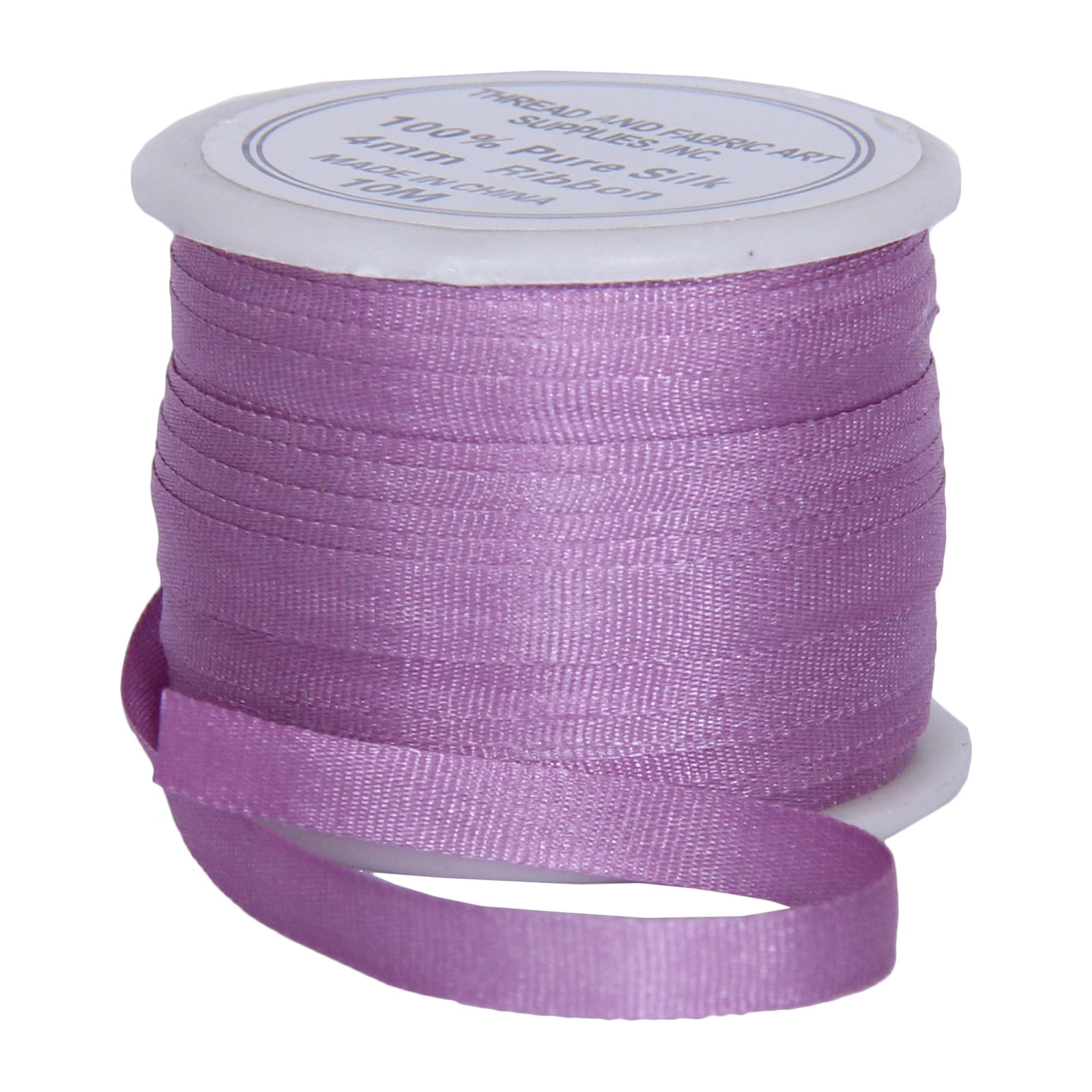 100% Pure Silk Ribbon by Threadart - 4mm Lavender - No. 571 - 3 Sizes ...