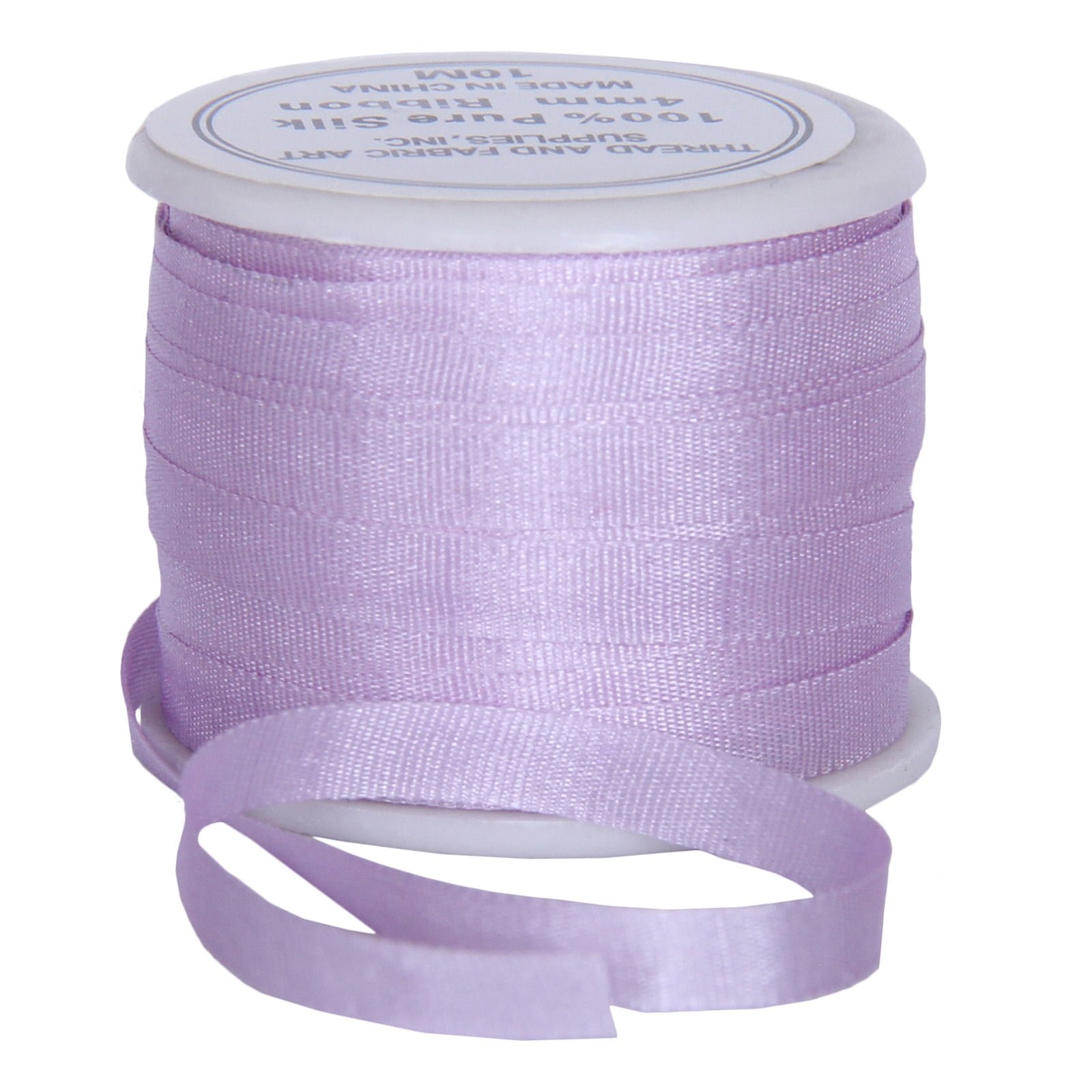 100% Pure Silk Ribbon by Threadart - 4mm Pale Lavender - No. 024 - 3 ...