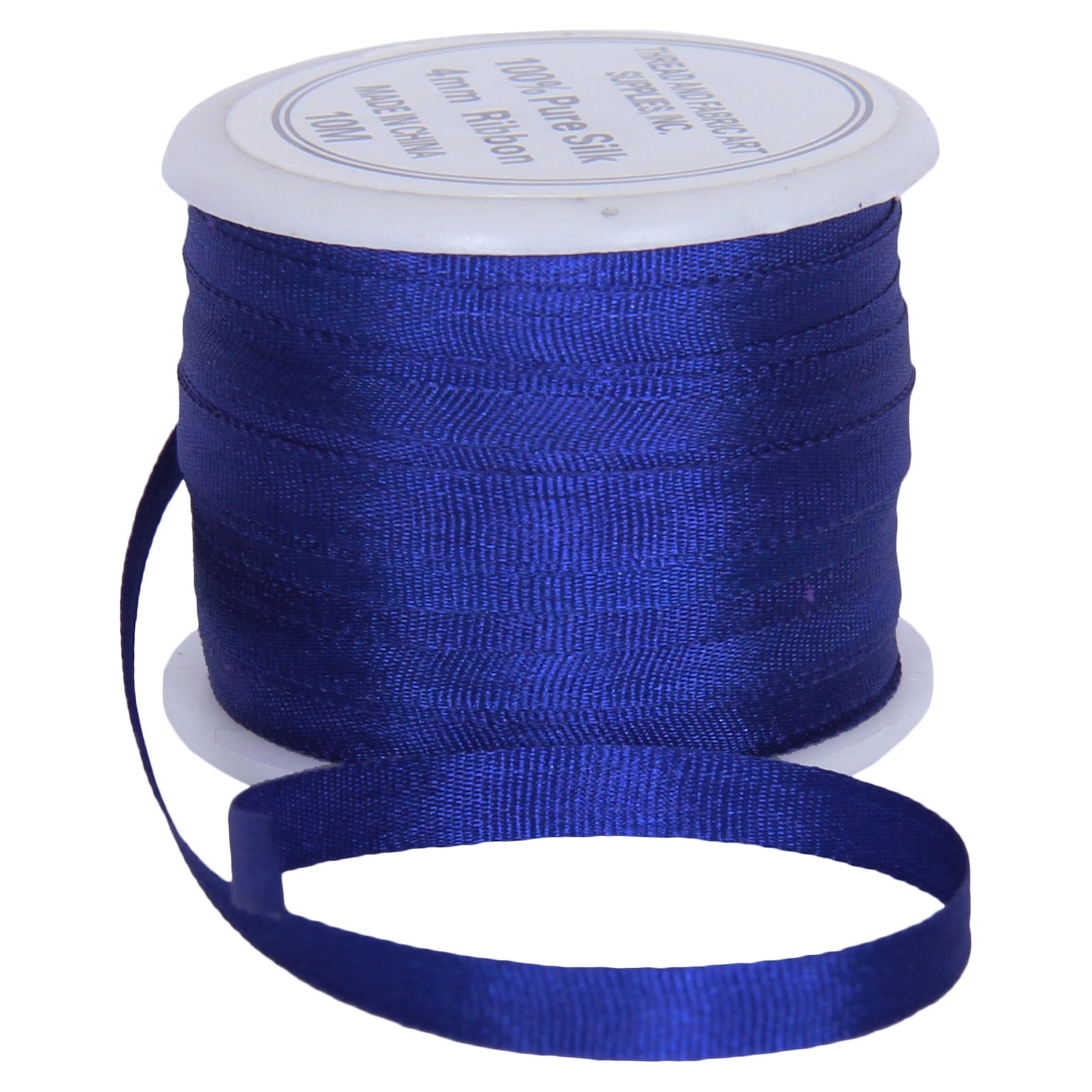 100% Pure Silk Ribbon by Threadart - 4mm Sapphire Blue - No. 701 - 3 ...