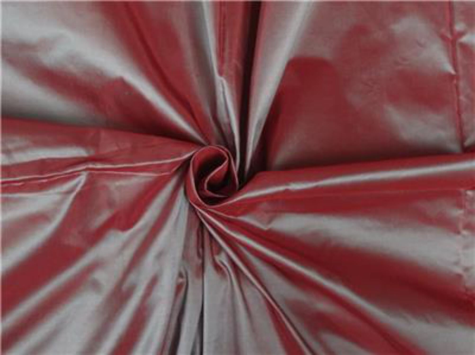100% Pure Silk Taffeta Fabric Cherry Red x Peach colour 60quot; wide TAF278[10] - Walmart.com