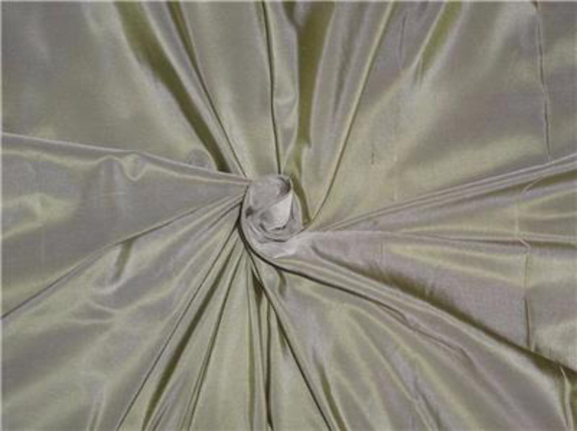 100%Pure Silk Taffeta Fabric Cream x Green 60quot; - Walmart.com