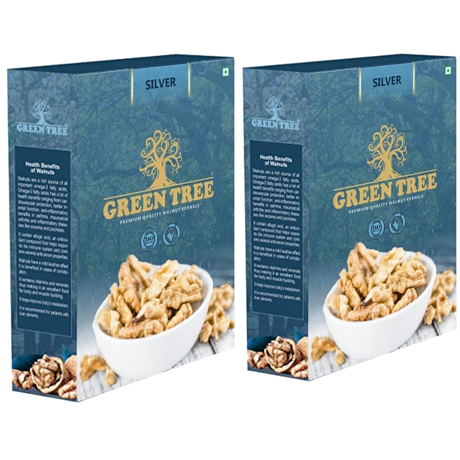 100% Pure Silver Walnuts Kernels By Green Tree 500gm, (250gm * Pack Of ...
