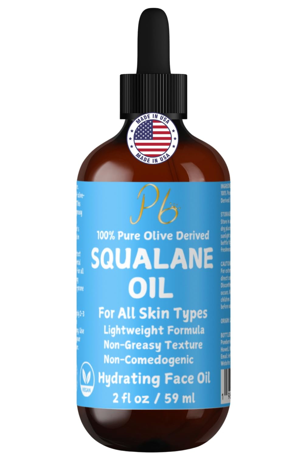 100% Pure Squalane Oil - HYZ01 Hydrating & Anti-Aging Moisturizer ...