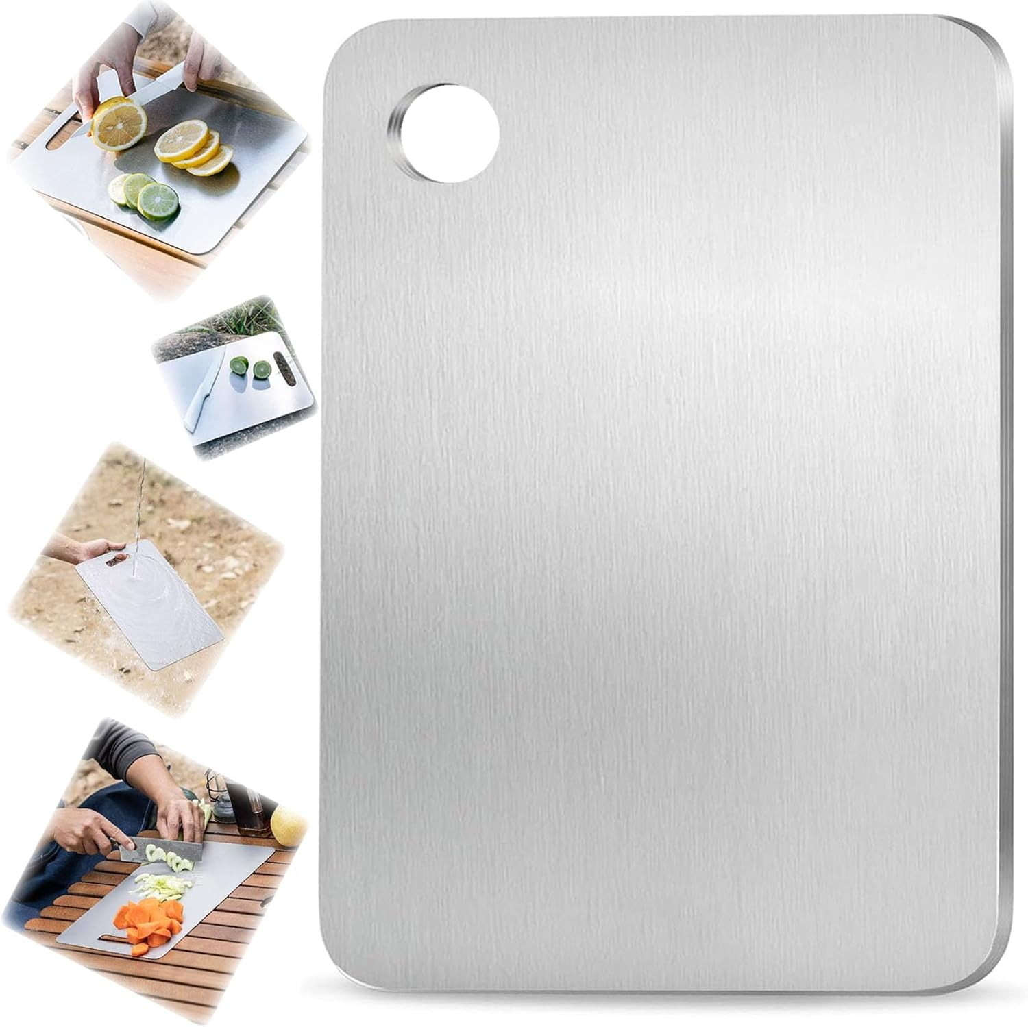 100% Pure Titanium Cutting Board Set of 3, Double-Sided Pure Cut ...