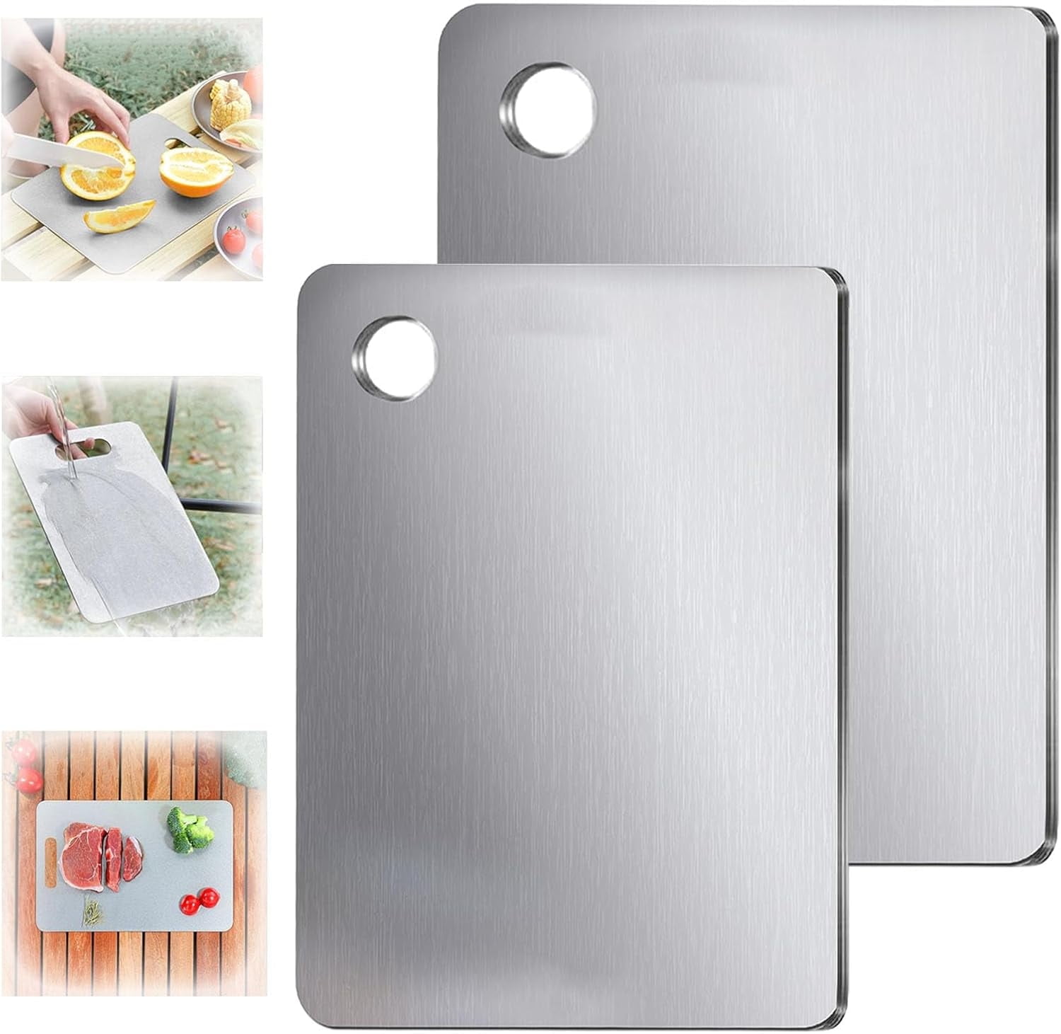 100% Pure Titanium Cutting Board Set - Food-Grade Titanium Cutting ...