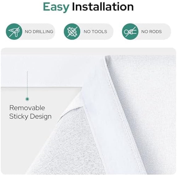 100% Pure White Linen Blackout French Door Curtains, Privacy Door ...