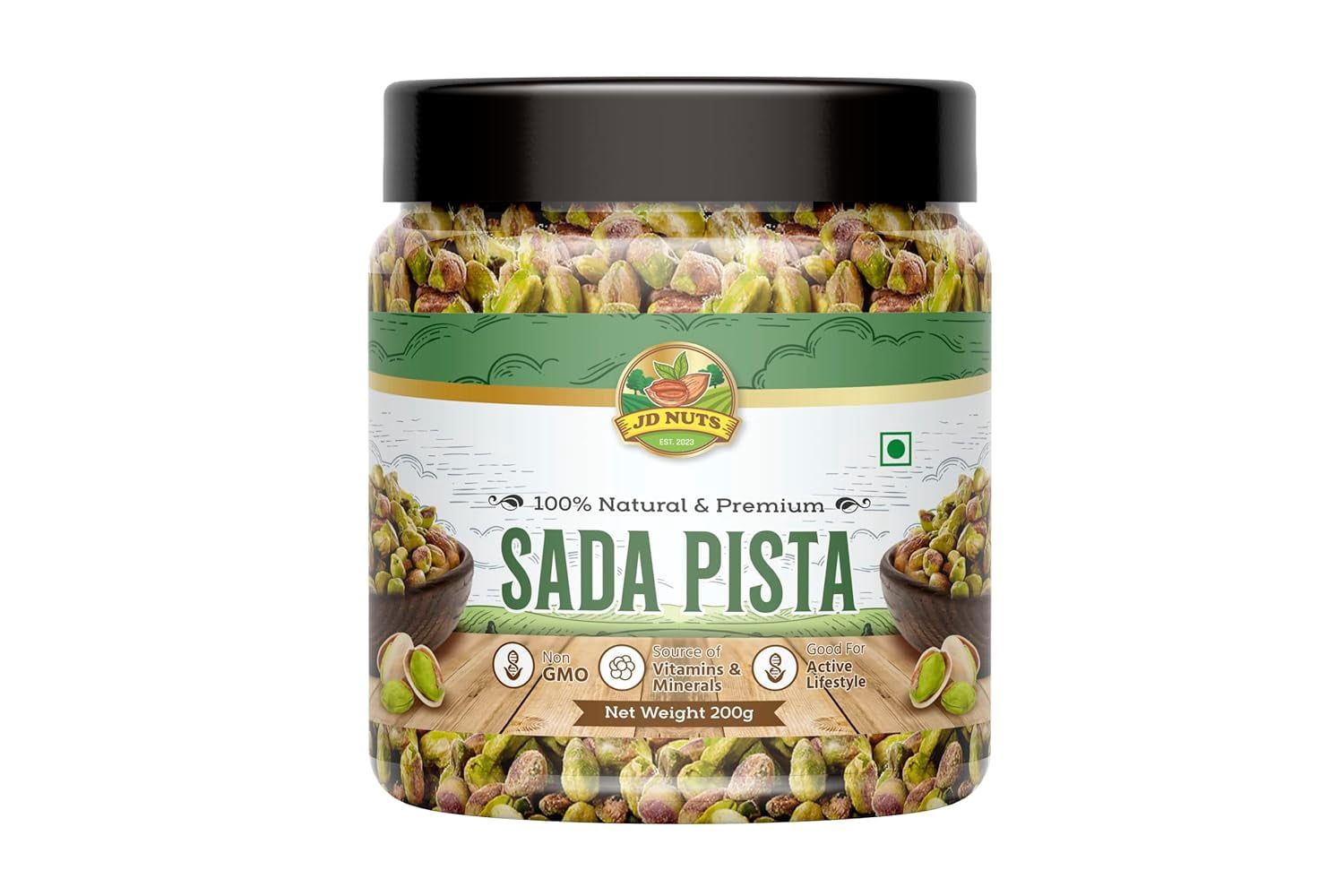 100% Pure Without Shell Pistachios By JD Nuts 200gm, | Healthy ...