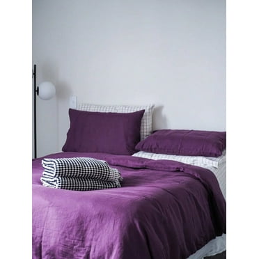 Violet Linen French Emblem Pattern, Luxury Ultra Soft 300 Thread Count ...