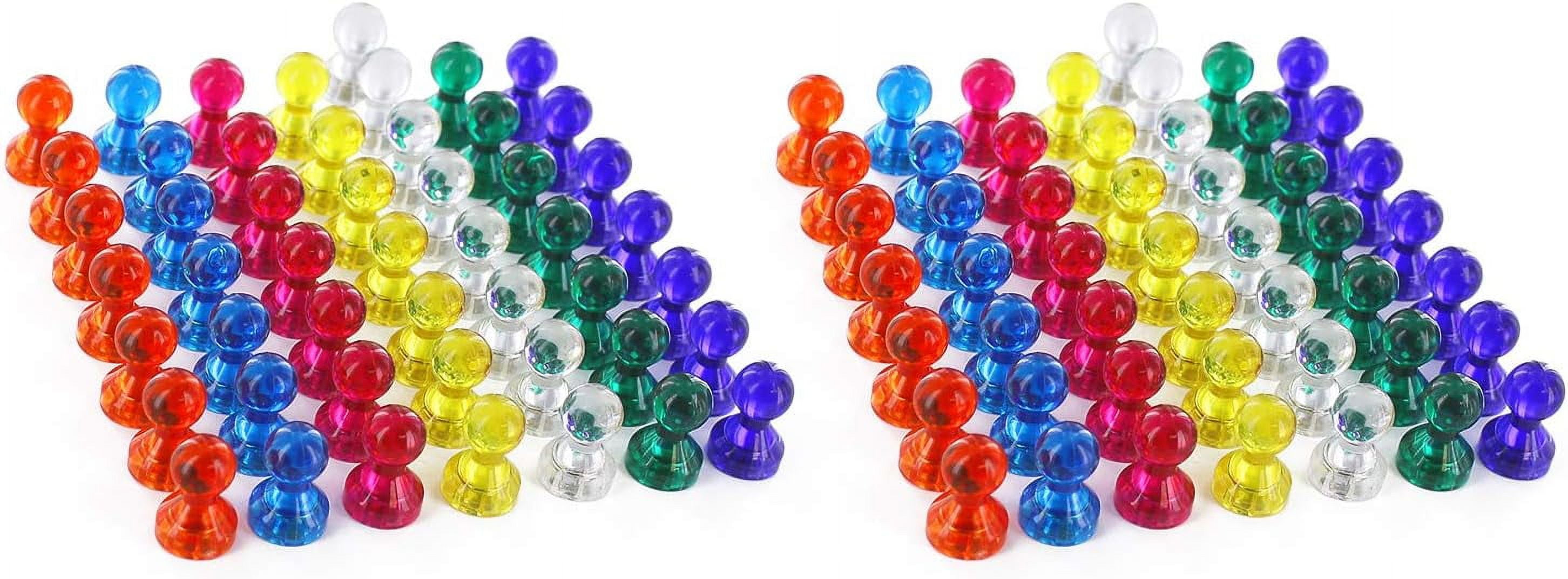 100 Push Pin Magnets, Fridge Magnets, Assorted Color Magnets Perfect ...