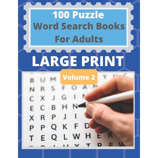 100 Puzzle Word Search Books For Adults Large Print : Easy To Read ...