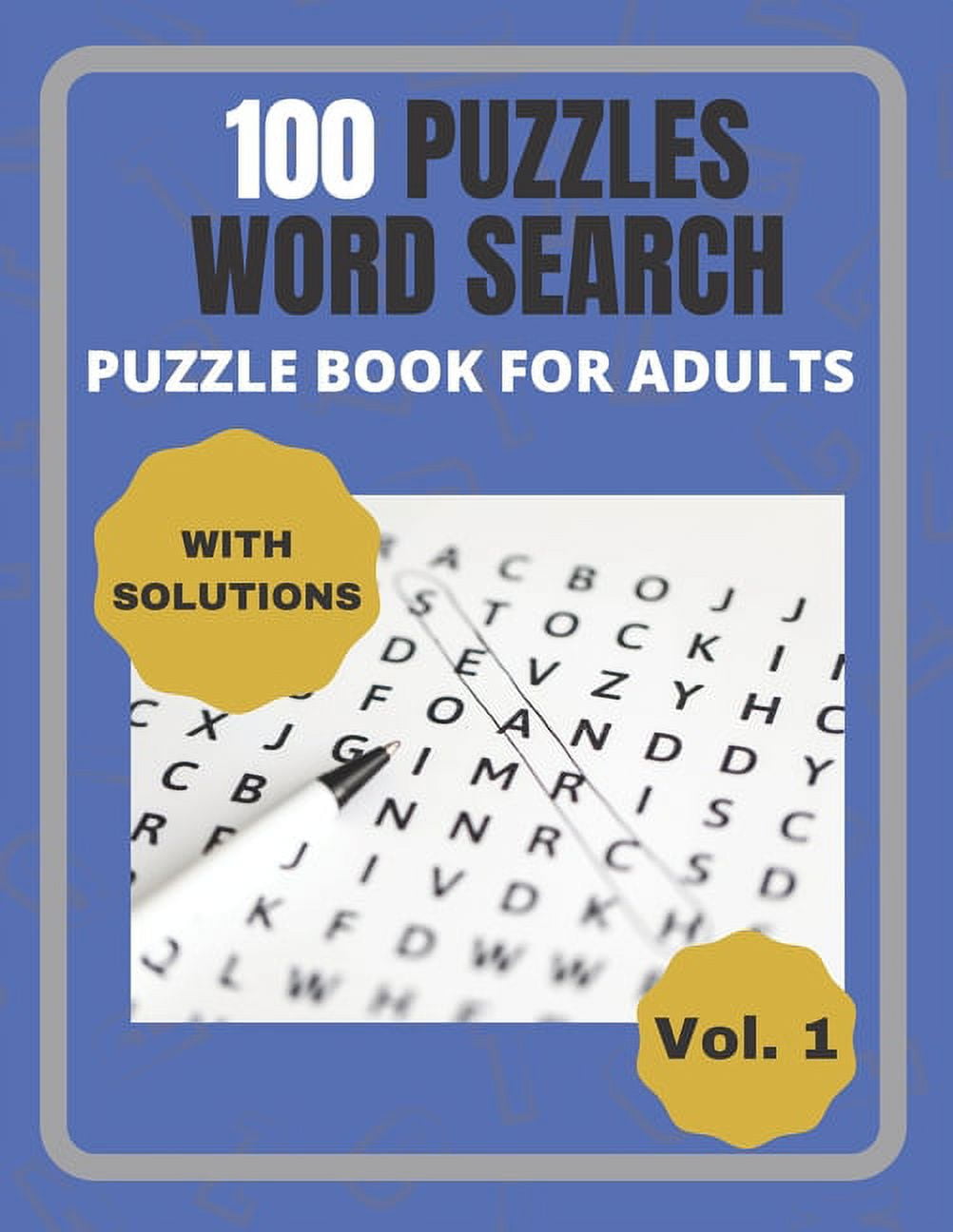 100 Puzzles Word Search: Puzzle Book for Adults Vol. 1, (Paperback ...